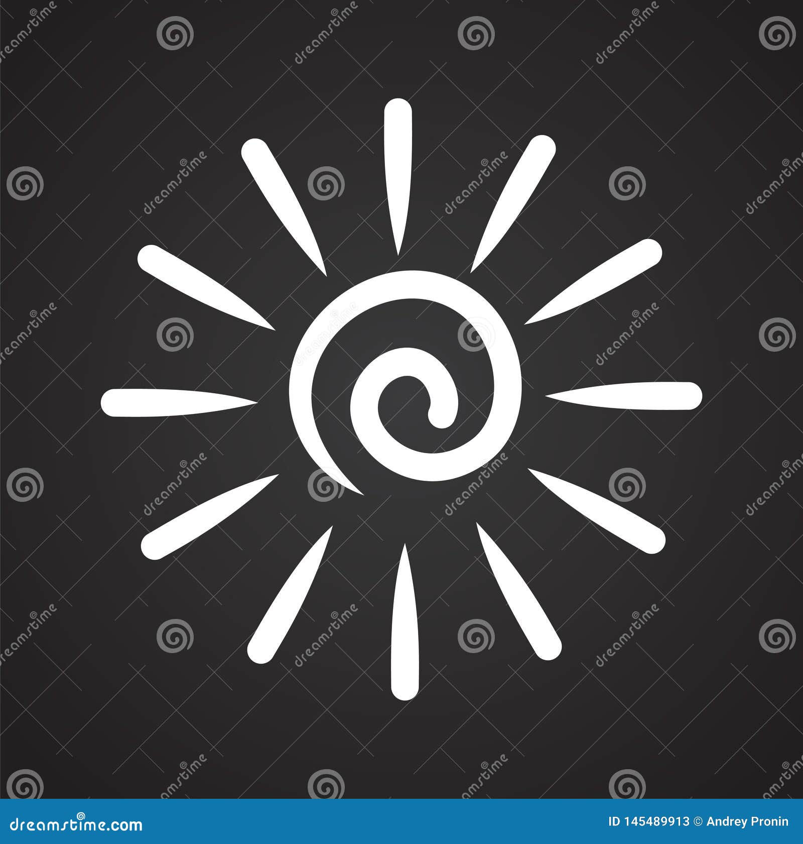 Sun Icon on Background for Graphic and Web Design. Simple Vector Sign ...