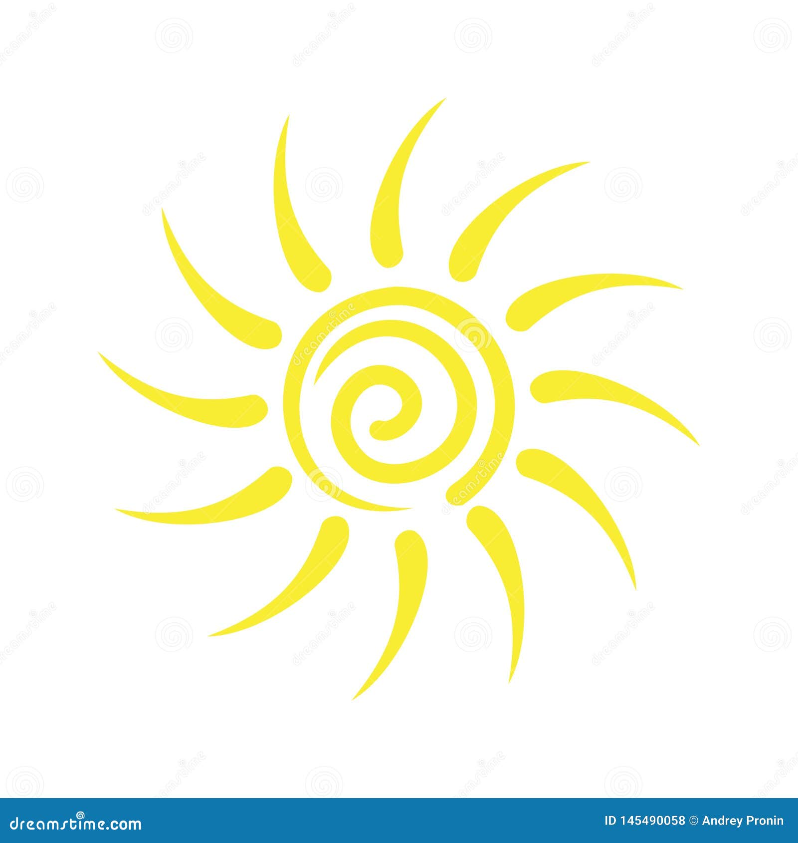 Sun Icon on Background for Graphic and Web Design. Simple Vector Sign ...