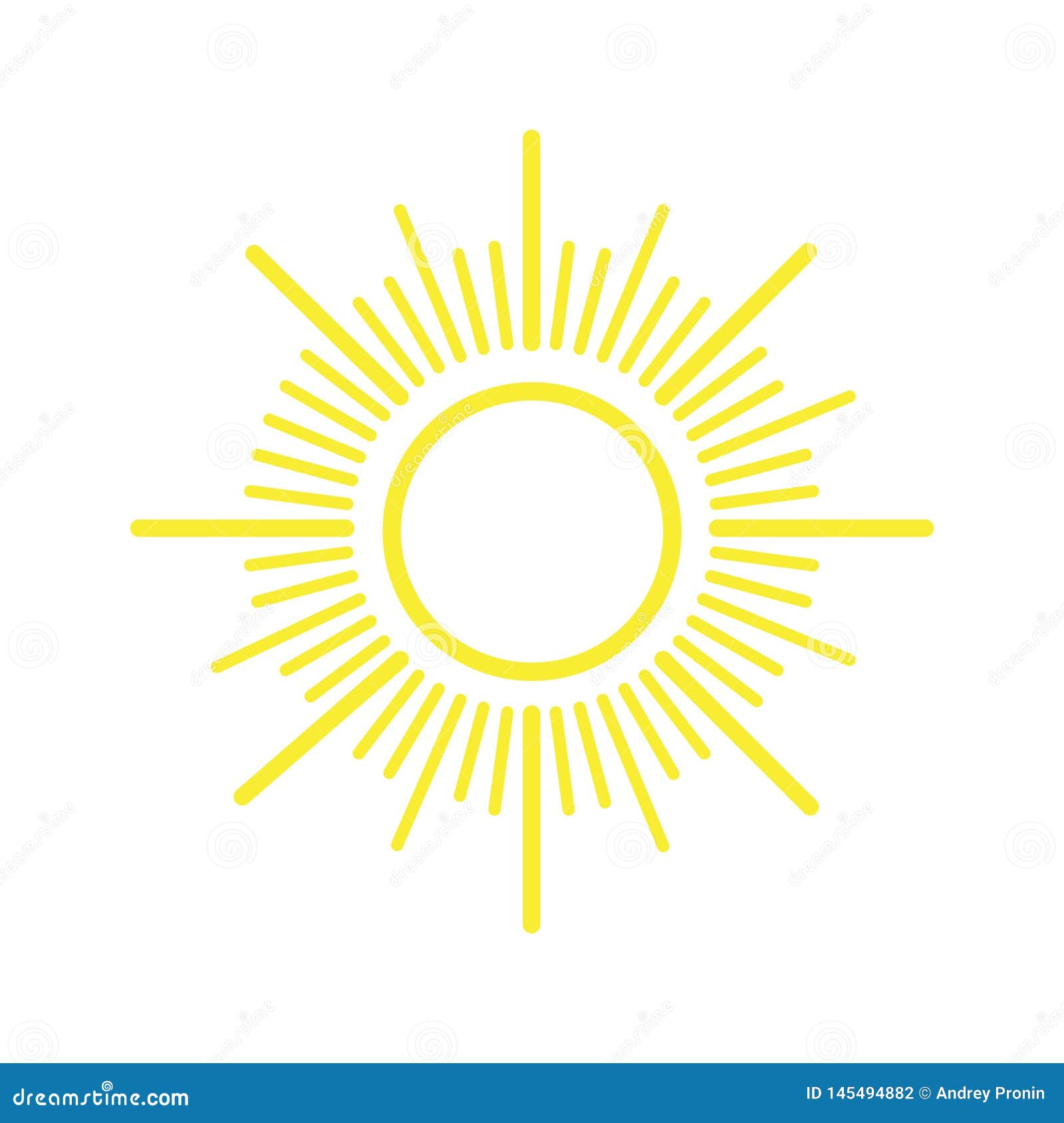 Sun Icon on Background for Graphic and Web Design. Simple Vector Sign ...