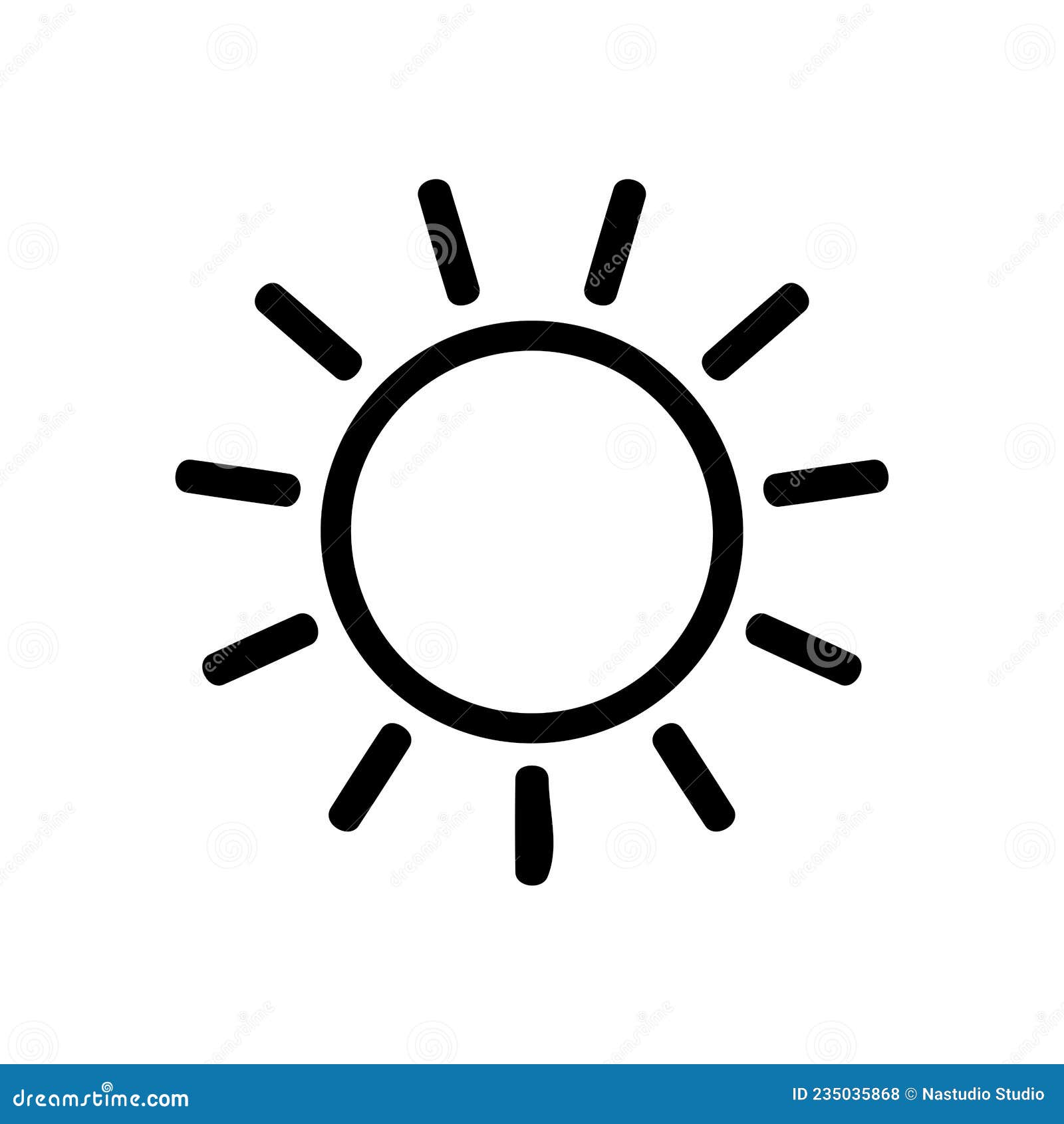 Sun Icon. Brightness Icon. Intensity Setting. Vector Illustration Stock ...