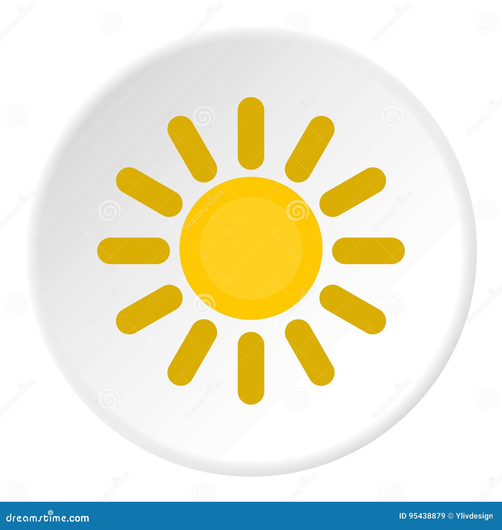 Sun icon circle stock vector. Illustration of sign, spring - 95438879