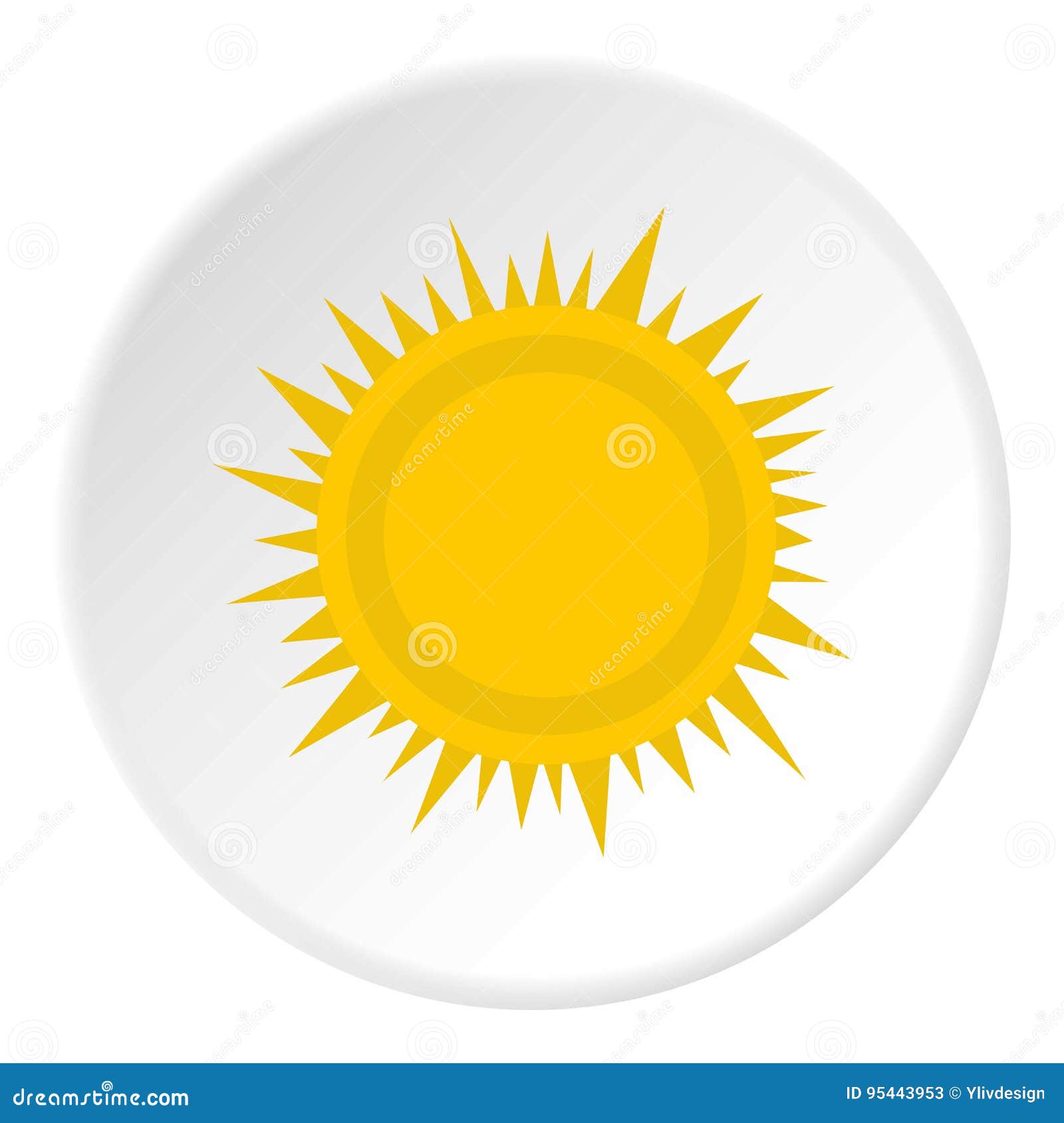 Sun icon circle stock vector. Illustration of sunrise - 95443953