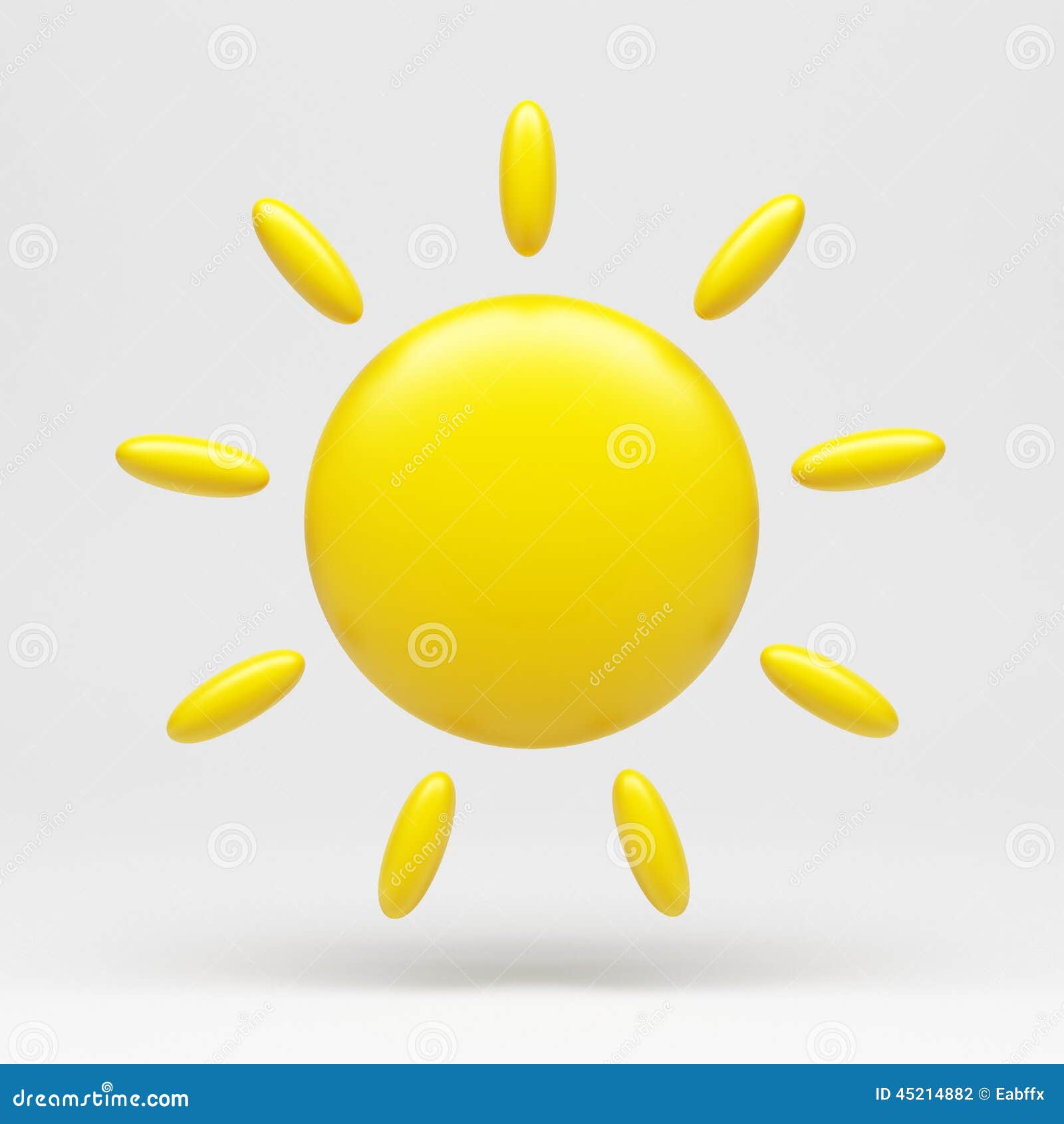 Sun Icon stock illustration. Illustration of yellow, clipping - 45214882