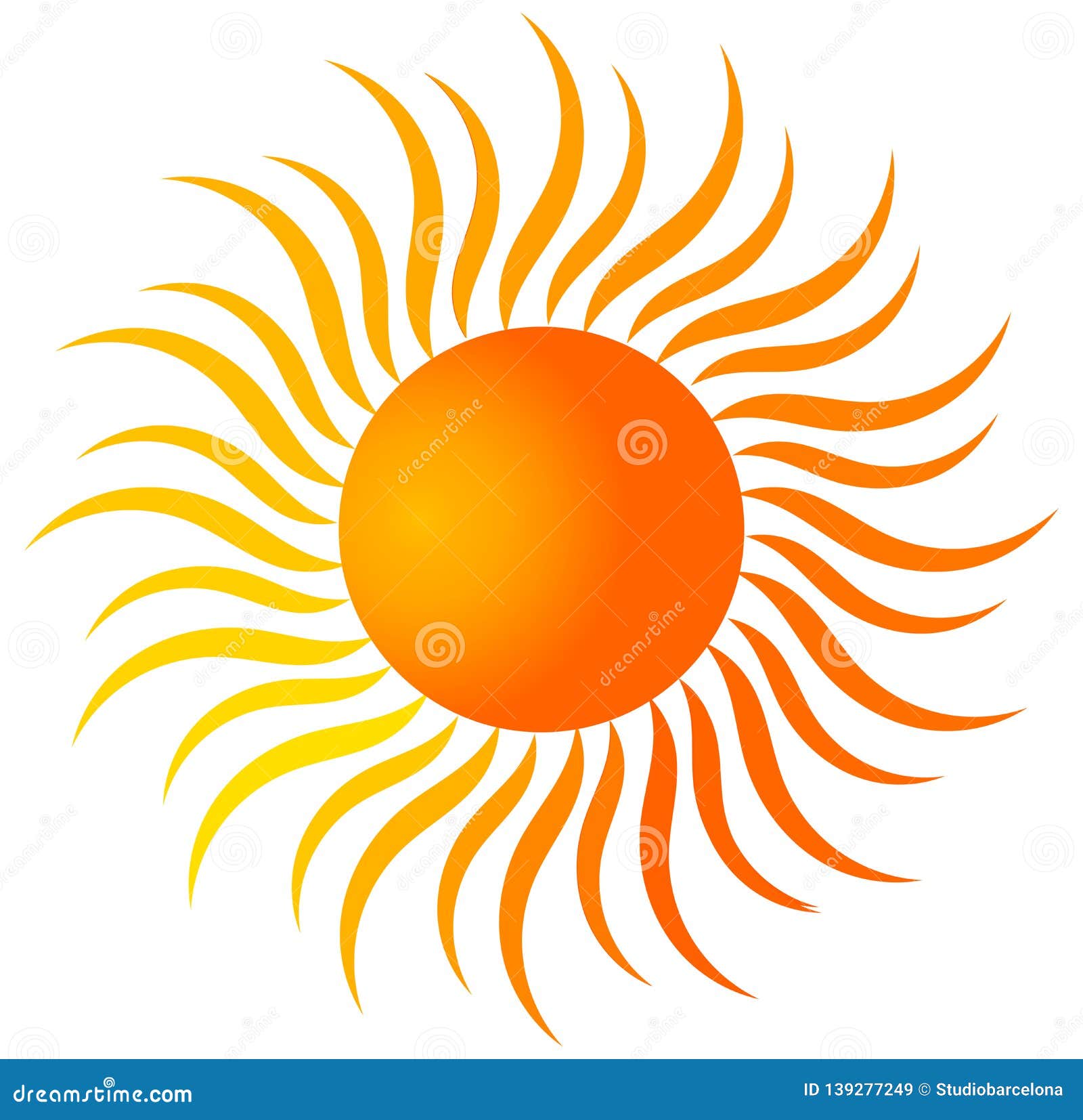 Sun Icon, Creative Color Gradient Stock Vector - Illustration of simple ...