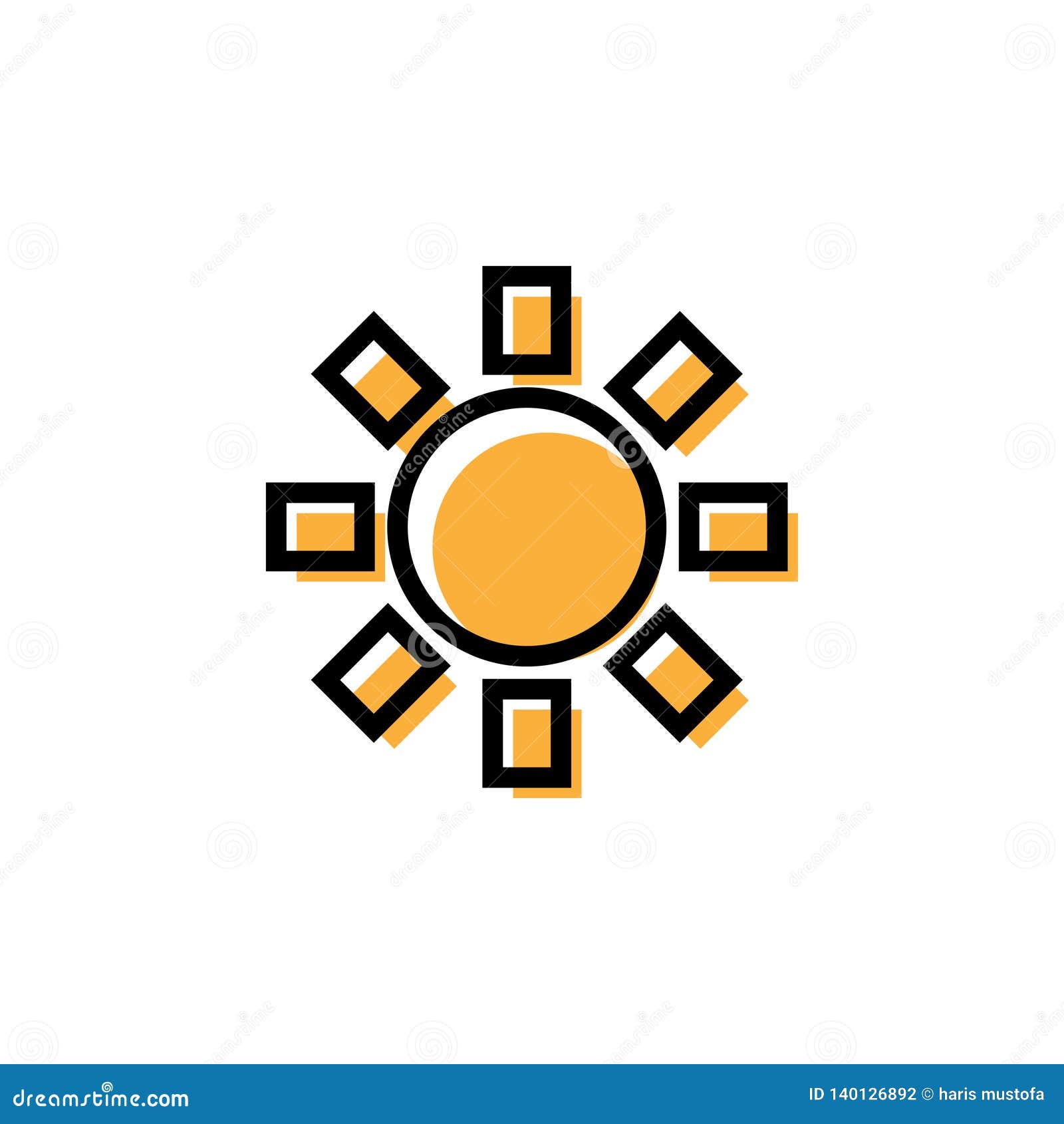 Sun Icon Design Template Vector Isolated Stock Illustration ...