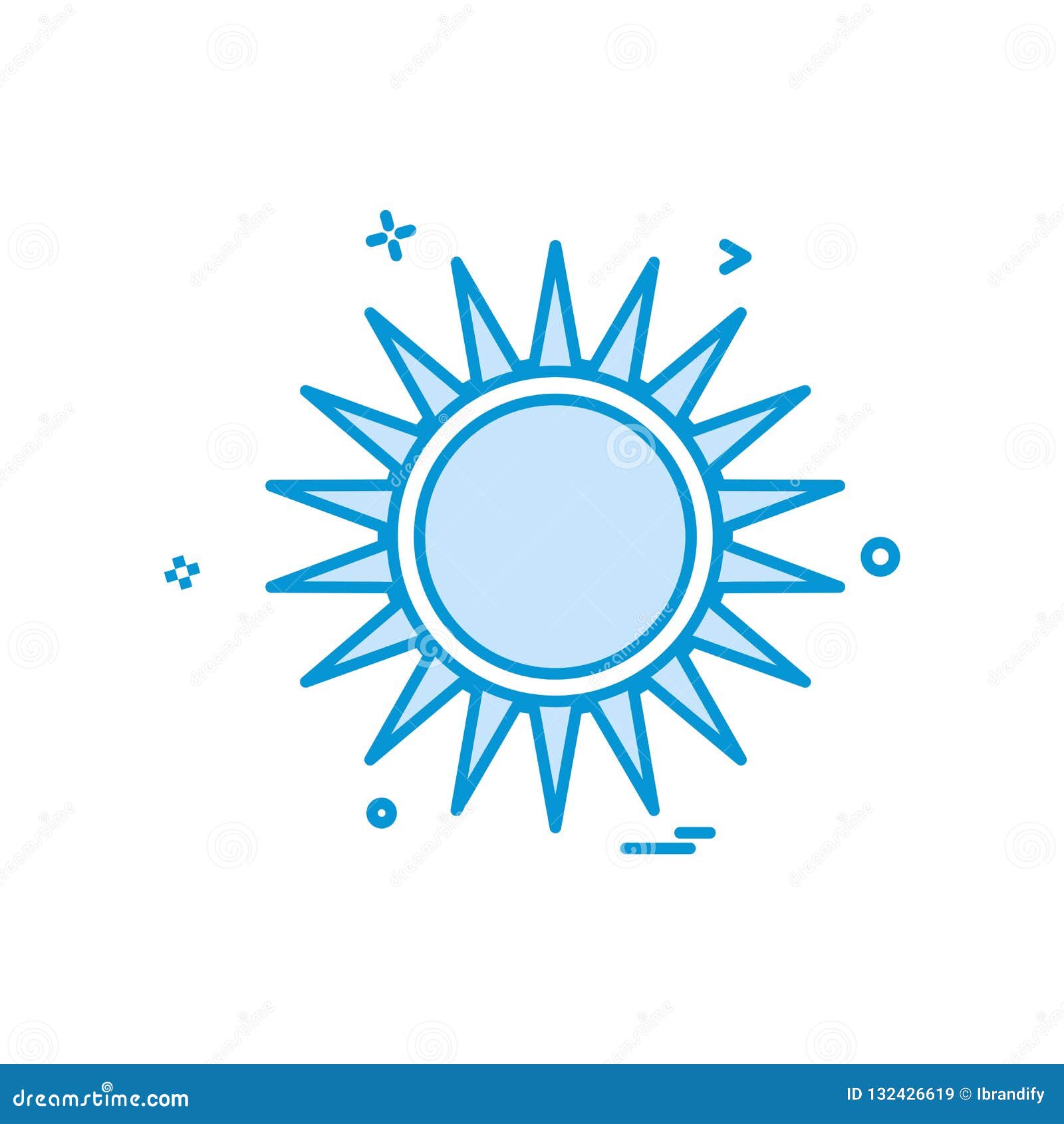 Sun icon design vector stock vector. Illustration of symbol - 132426619
