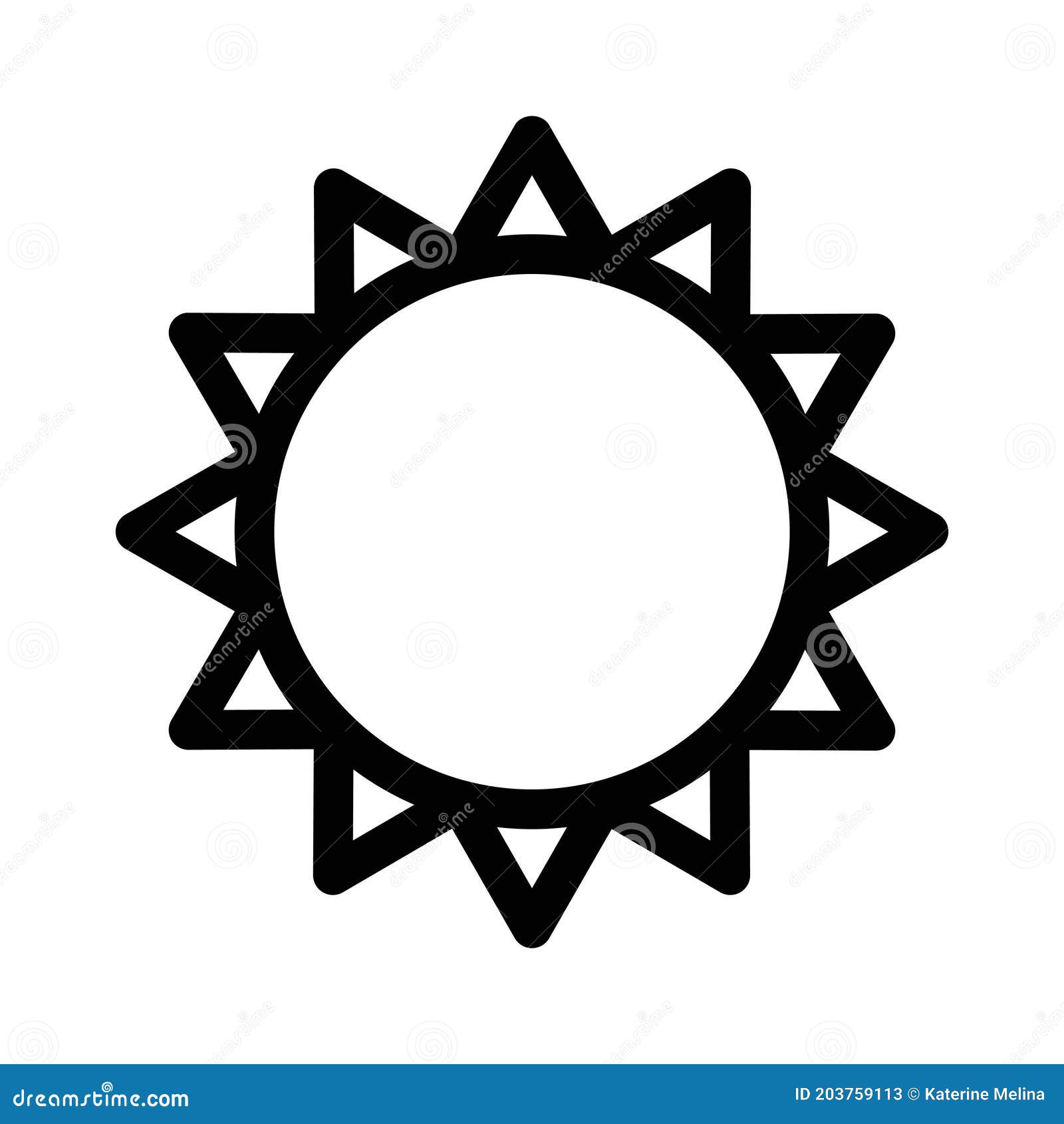 Sun Icon for Graphic Design Projects. Element for Space Design Stock ...
