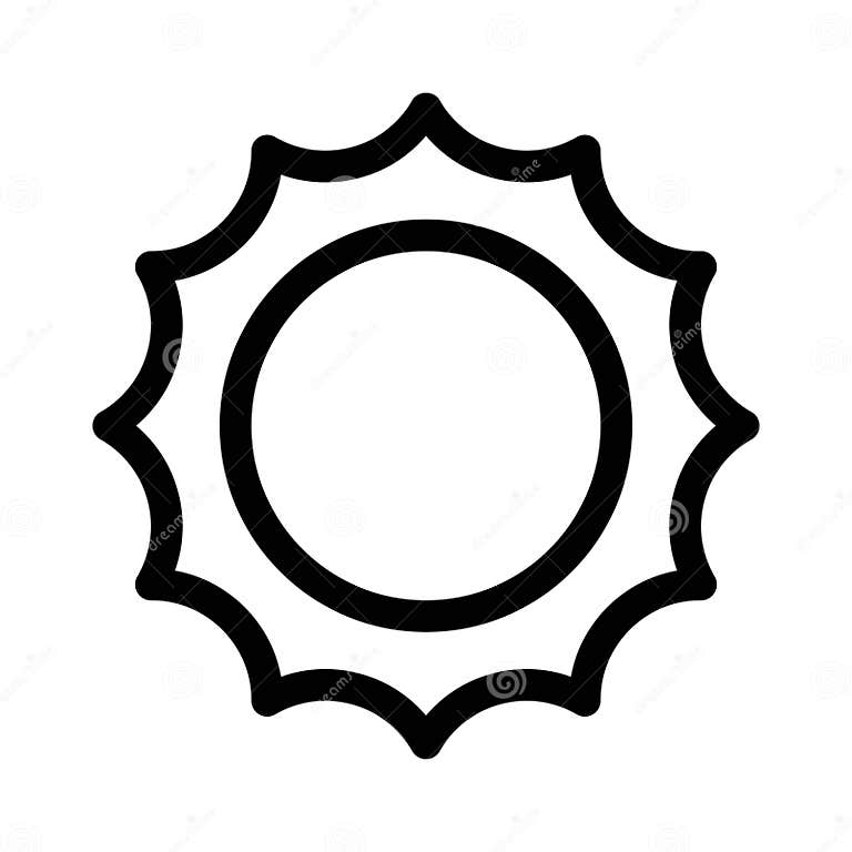 Sun Icon for Graphic Design Projects. Element for Space Design Stock ...