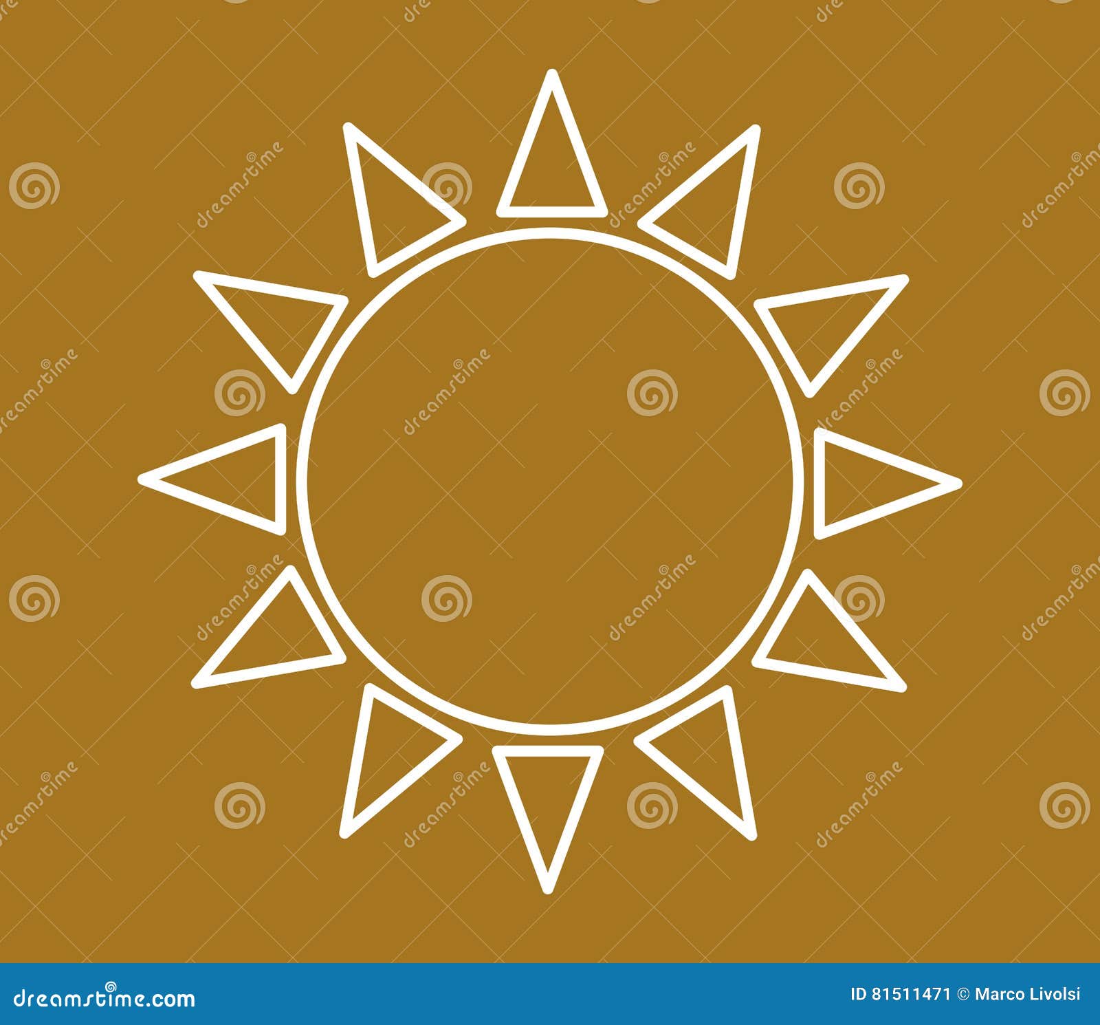 Sun icon illustrated stock illustration. Illustration of weather - 81511471