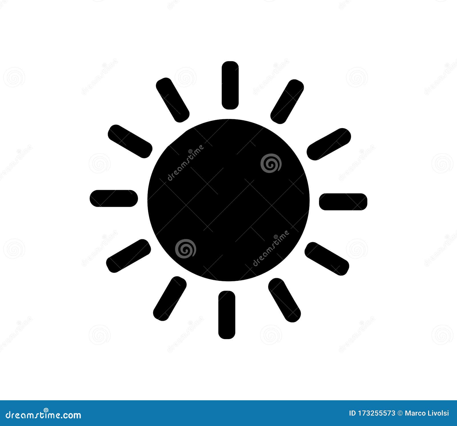 Sun Icon Illustrated in Vector on White Background Stock Illustration ...