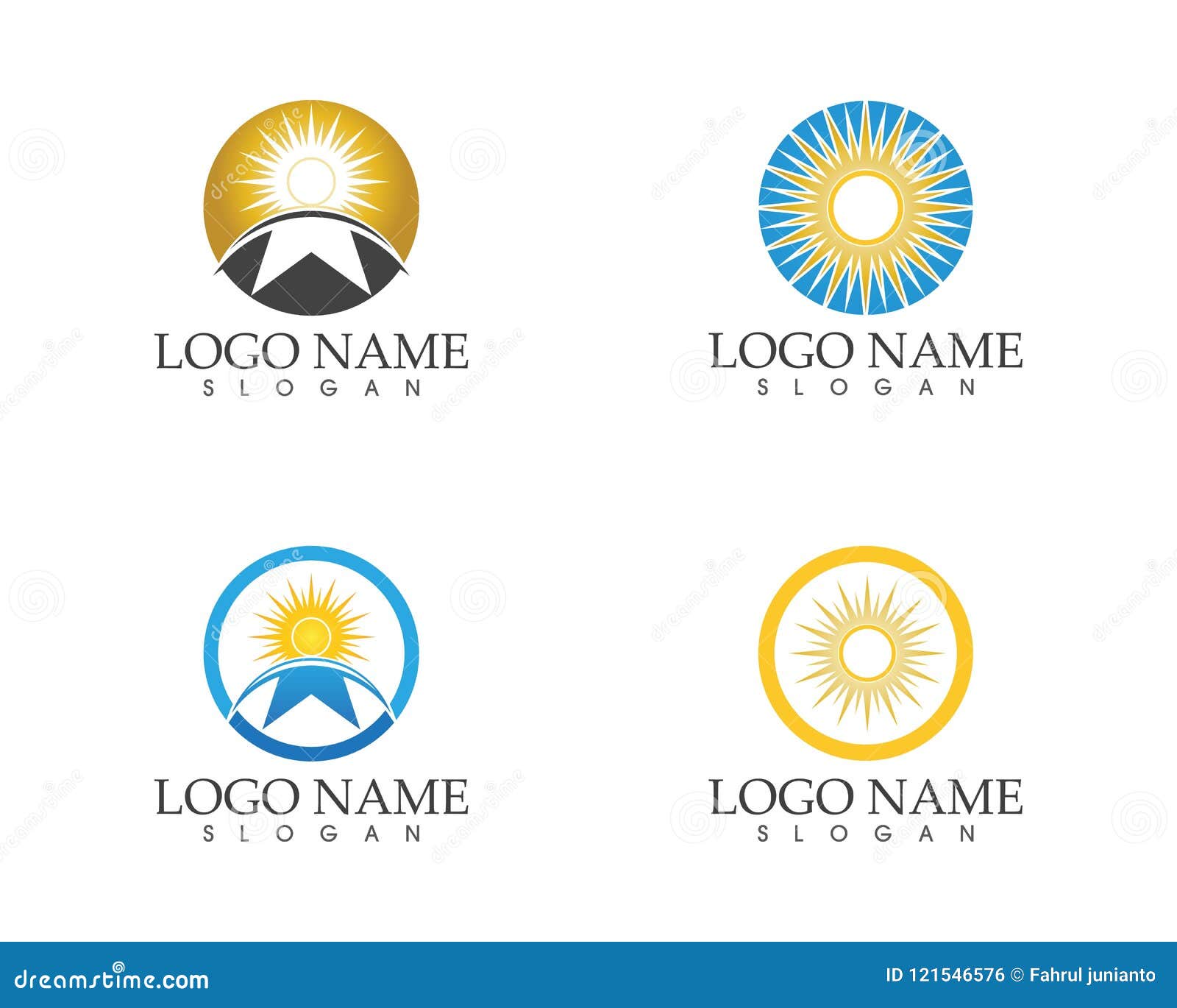 Sun Icon Logo Design Template Stock Vector - Illustration of element ...