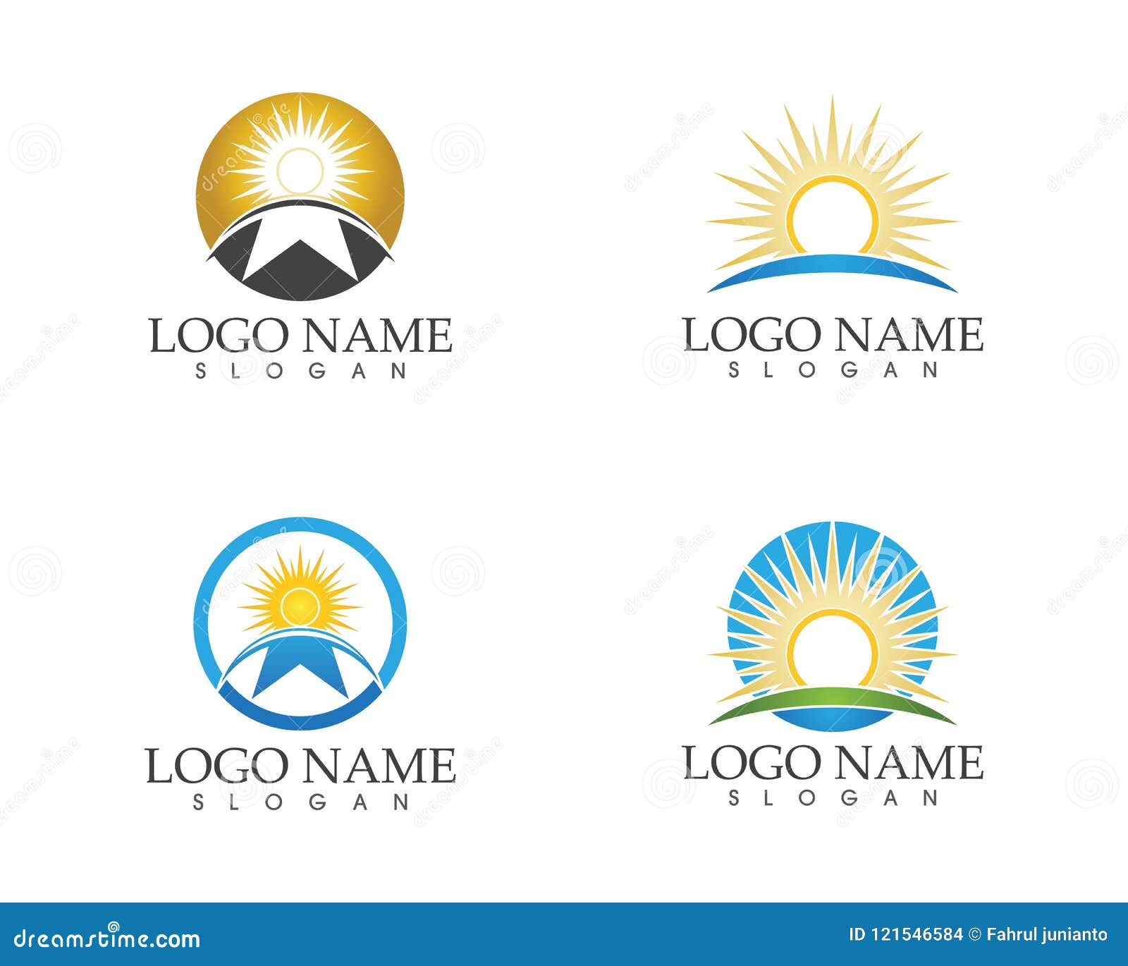 Sun Icon Logo Design Template Stock Vector - Illustration of circle ...