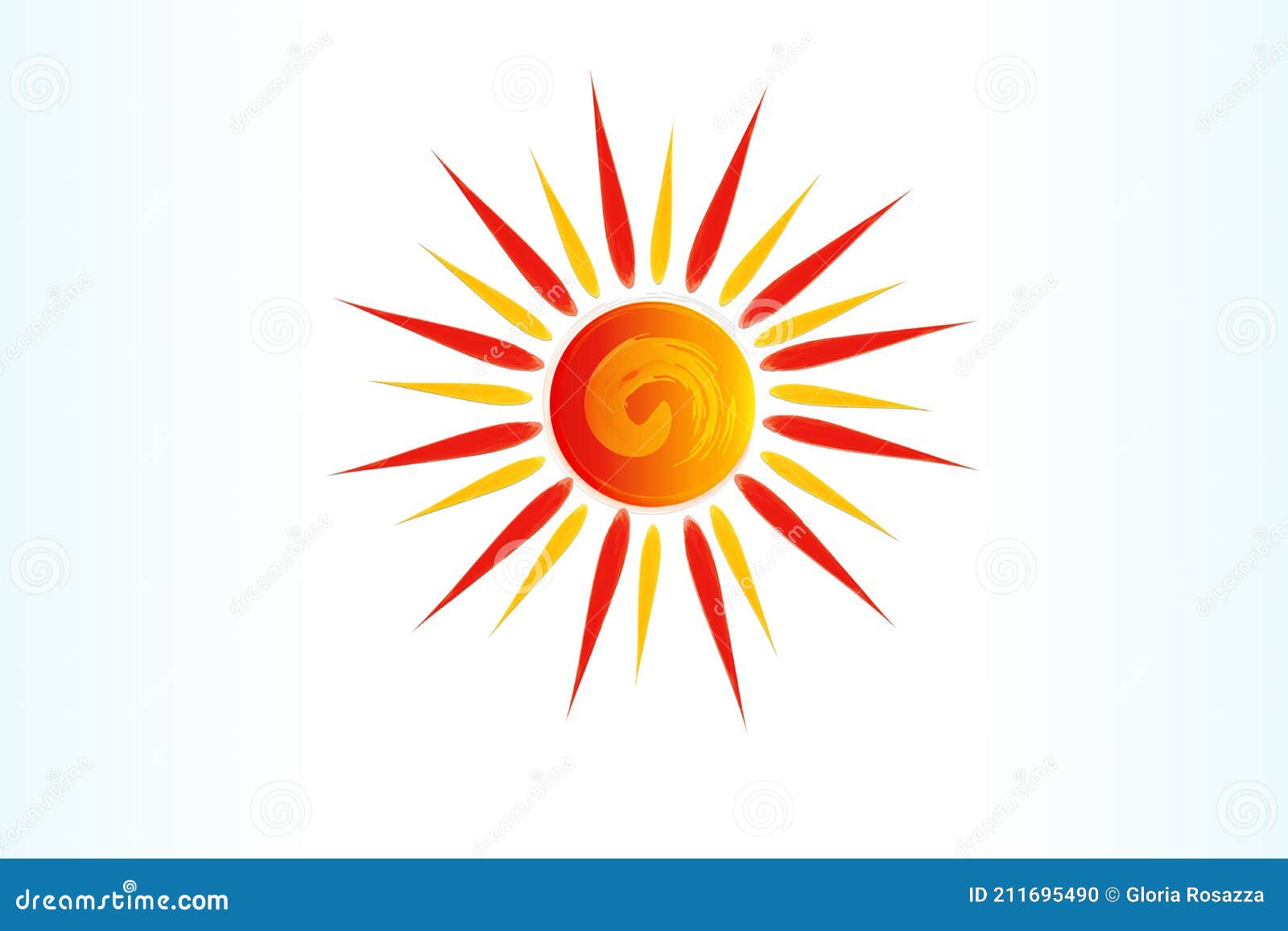 Sun Swirl Star Icon Logo Vector Stock Vector - Illustration of curl ...
