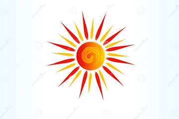 Sun Swirl Star Icon Logo Vector Stock Vector - Illustration of curl ...