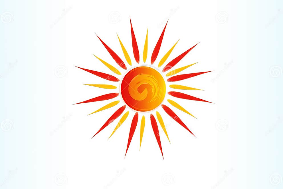 Sun Swirl Star Icon Logo Vector Stock Vector - Illustration of curl ...