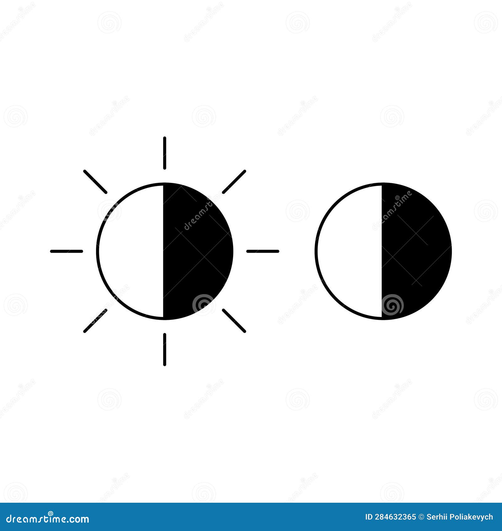 Sun Icon Set. Brightness Icon. Vector Illustration. EPS 10 Stock Vector ...