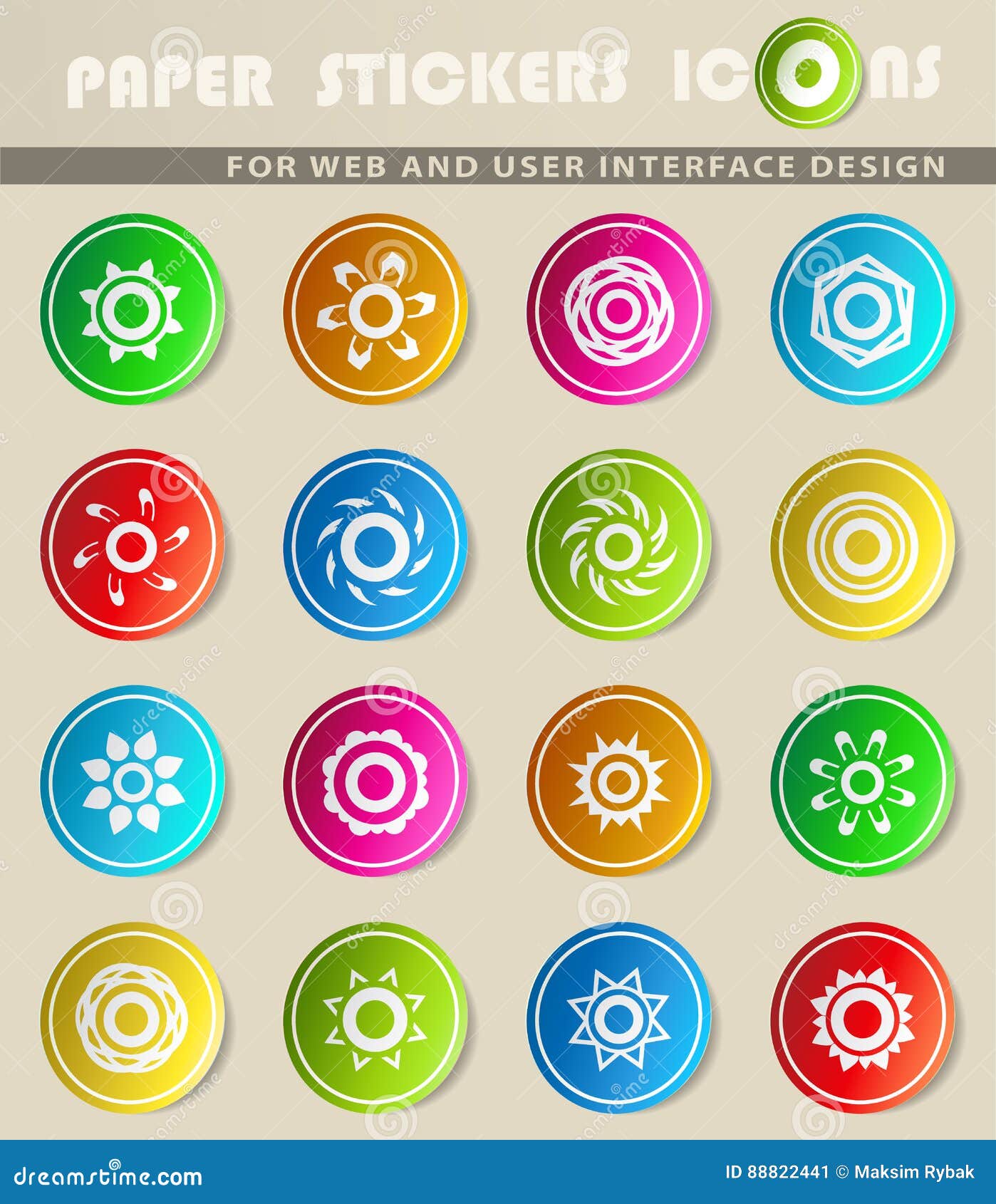 Sun icon set stock illustration. Illustration of warm - 88822441