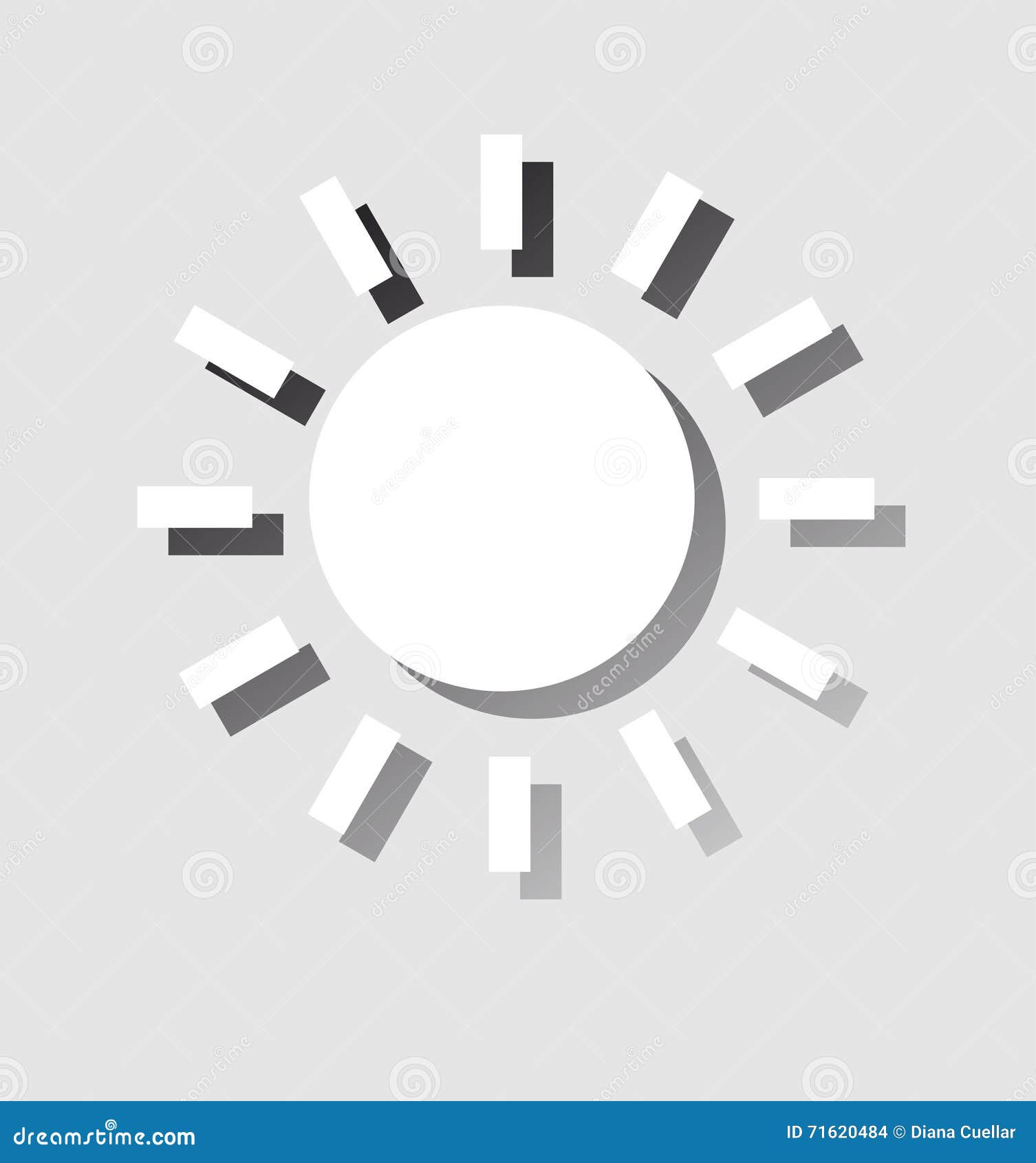 Sun icon with shade stock vector. Illustration of nature - 71620484