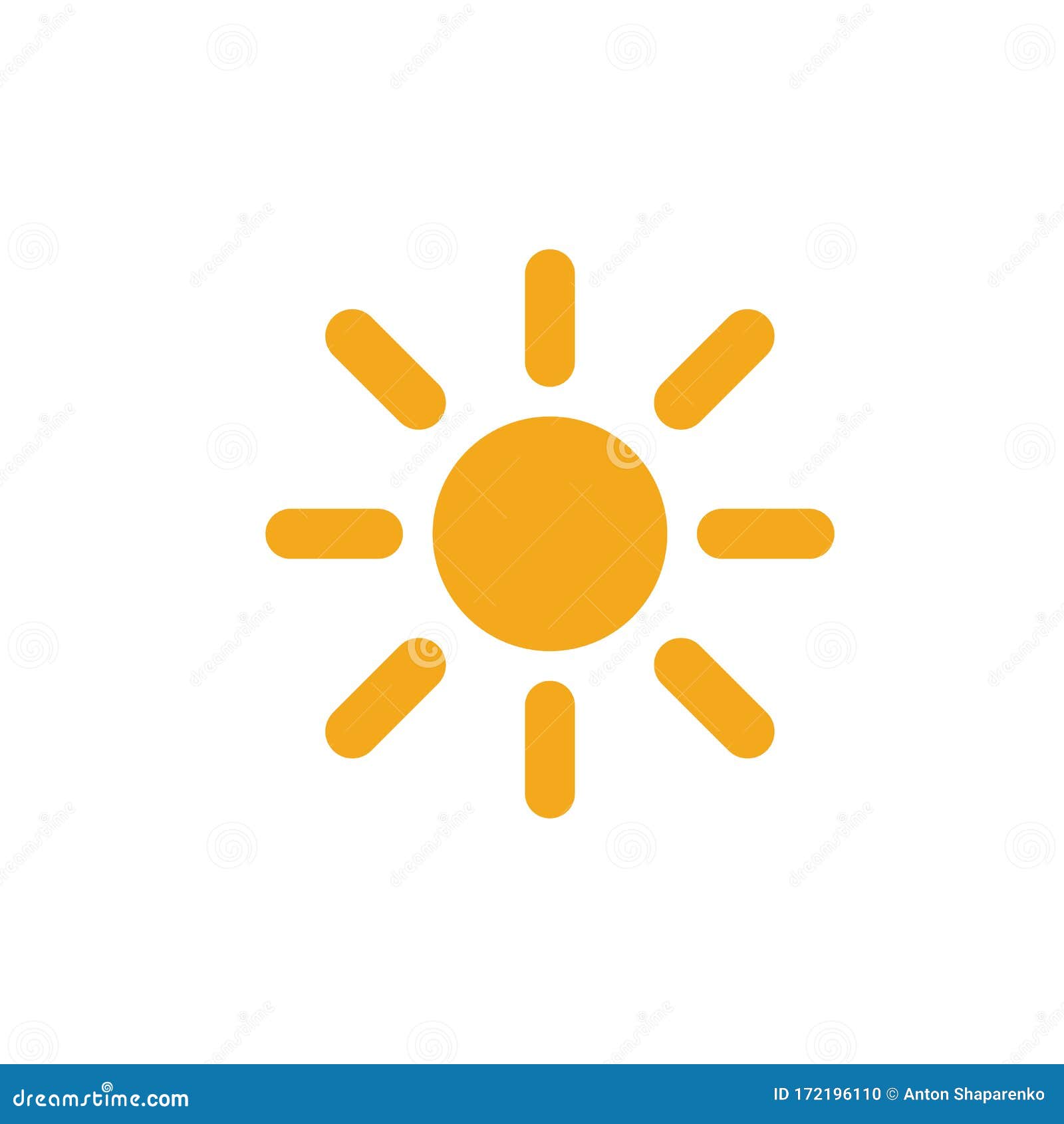 Sun Icon. Simple Element from Space Icons Collection Stock Illustration ...
