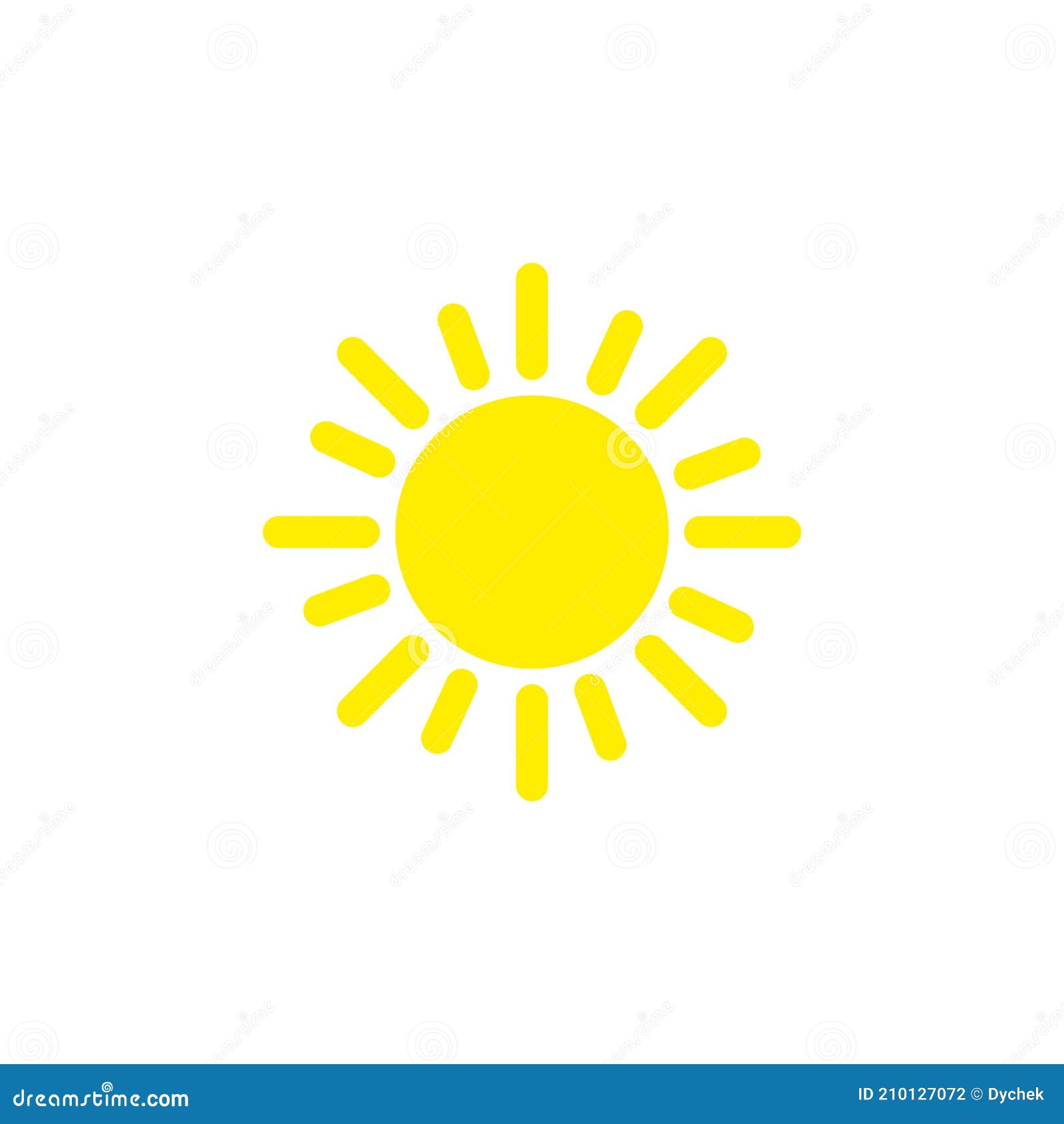 The Sun Icon. Simple Flat Vector Illustration on a White Background ...