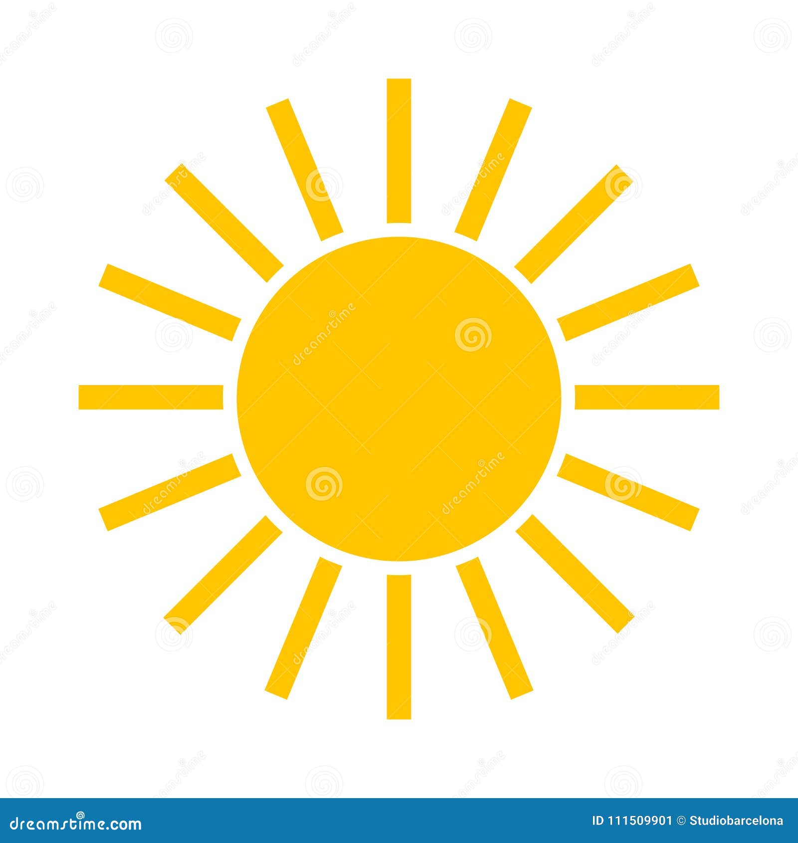 Sun icon simple stock vector. Illustration of graphic - 111509901