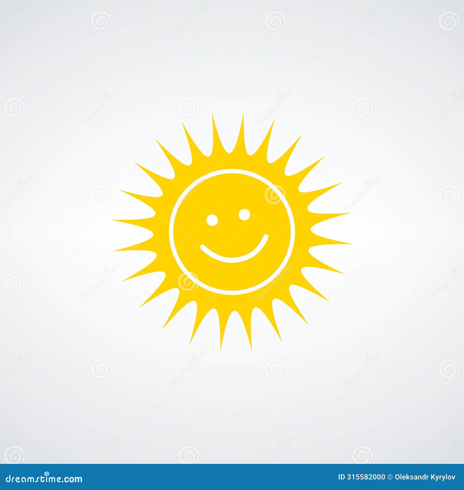 Sun Icon, the Source of Light Symbol. Sunlight, Sunrise Element ...
