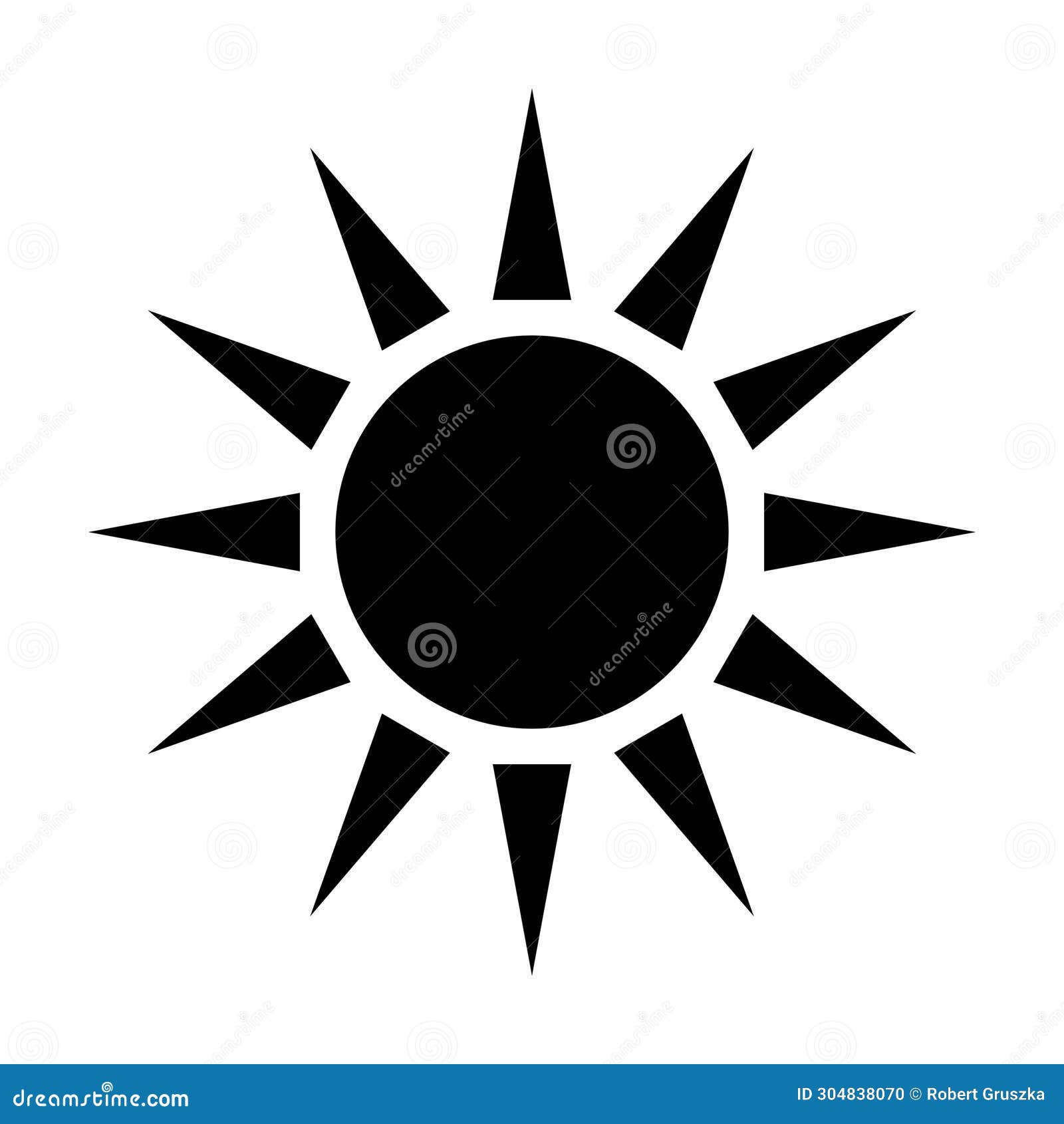 Sun icon stock illustration. Illustration of isolated - 304838070