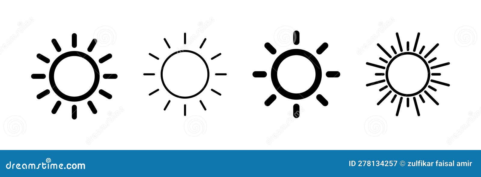 Sun icon . Bright stock vector. Illustration of glare - 278134257