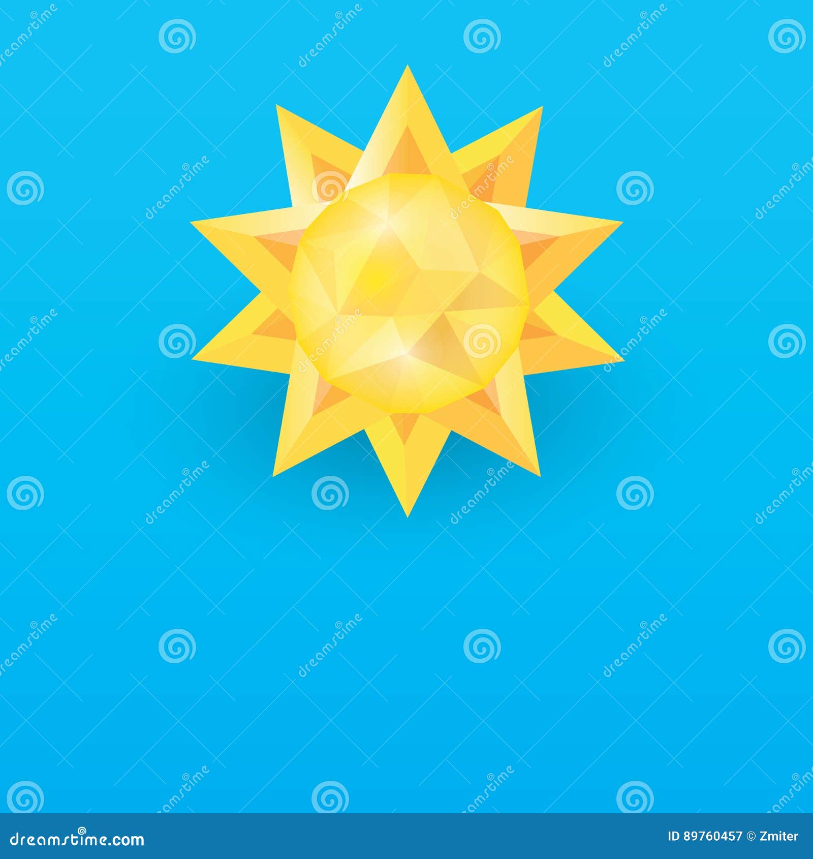 Sun Icon . Vector Illustration Stock Vector - Illustration of poly ...