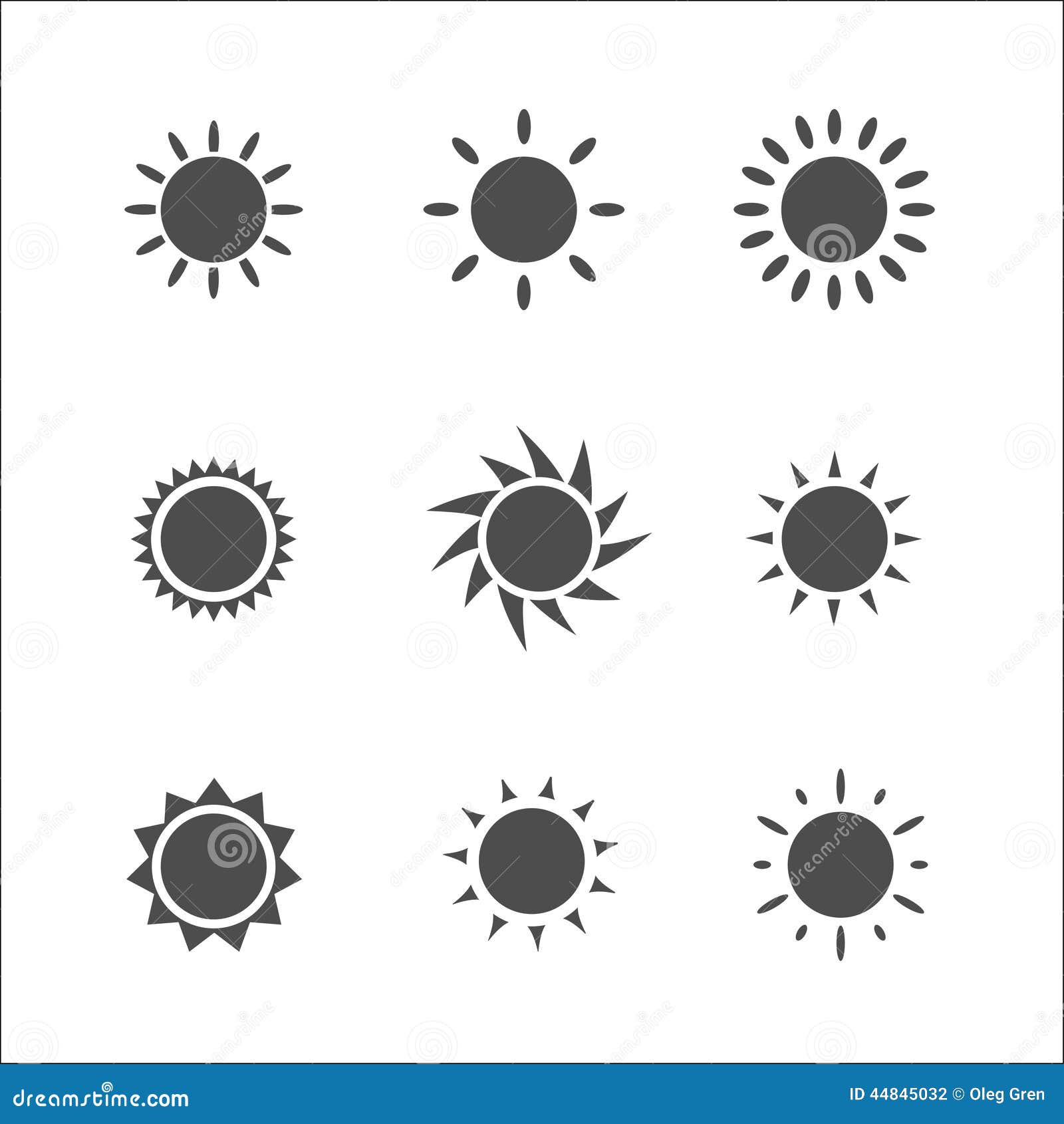 Sun Icon. Vector Illustration Stock Vector - Illustration of element ...