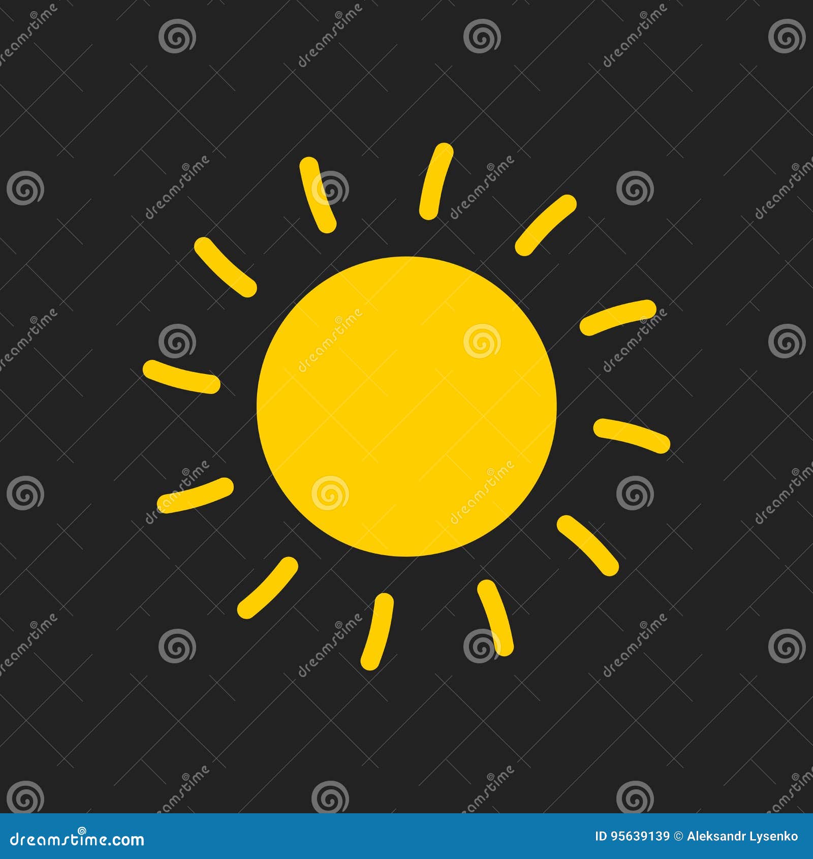 Sun Icon Vector Illustration. Sun with Ray Symbol Stock Vector ...