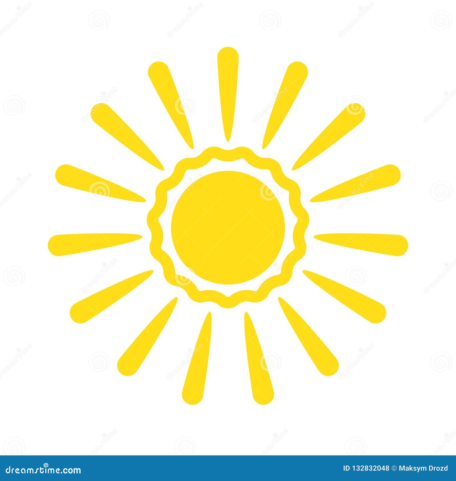 Sun icon vector isolated stock illustration. Illustration of abstract ...