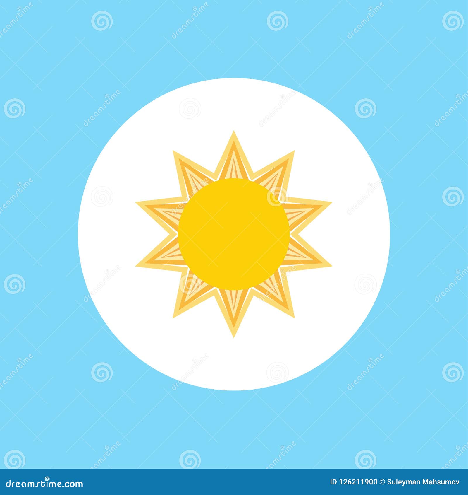 Sun Vector Icon Sign Symbol Stock Vector - Illustration of abstract ...