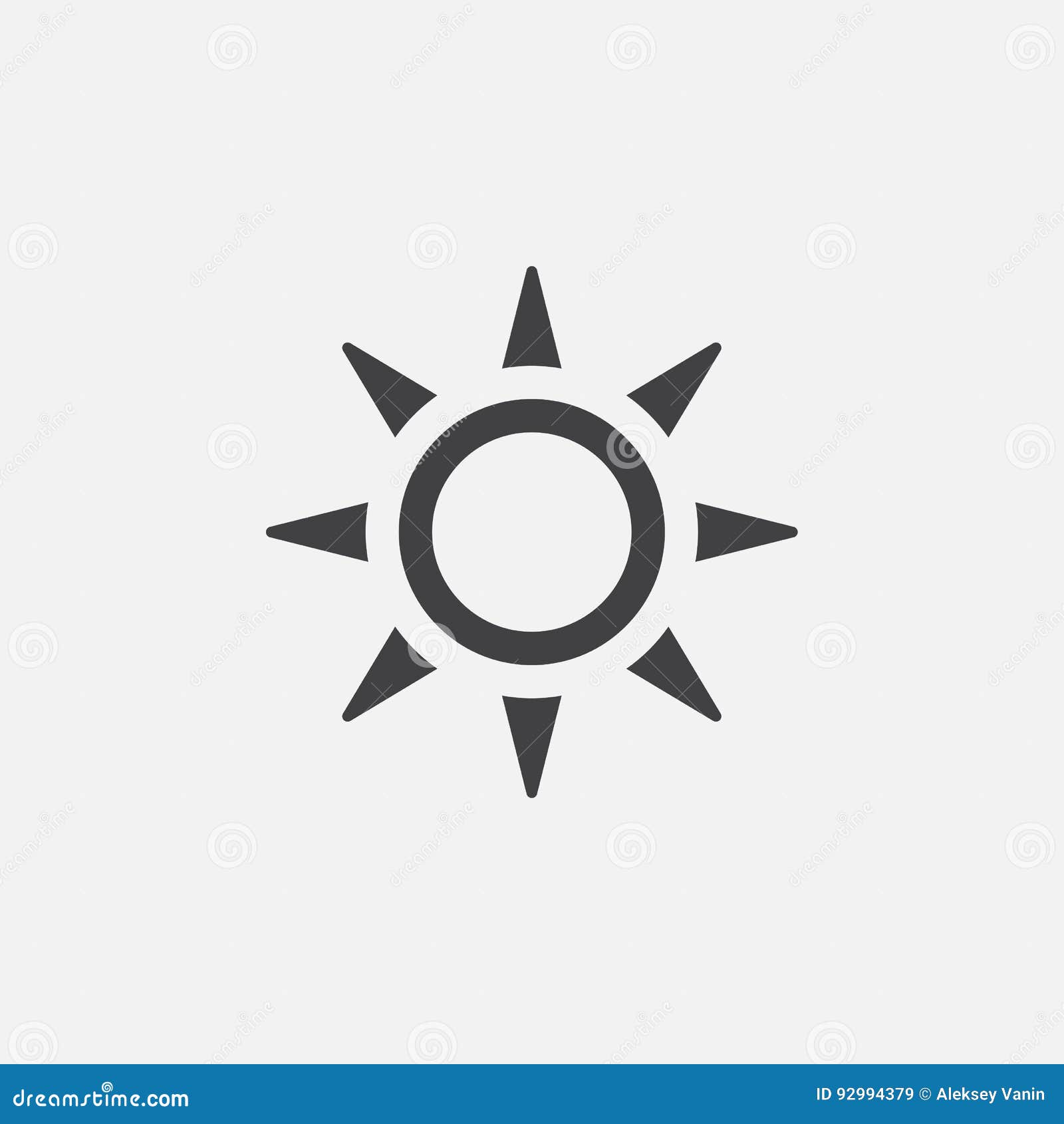 Sun Icon, Vector Logo Illustration, Pictogram Isolated on White. Stock ...