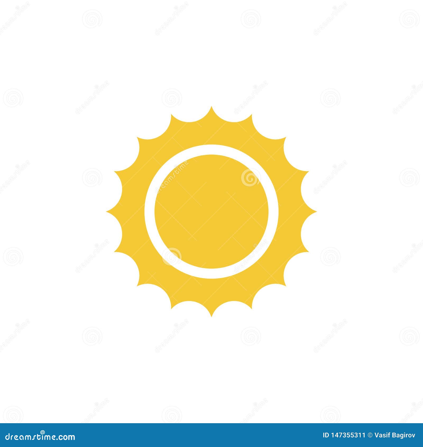 Sun Icon - Vector. Simple Element Illustration Summer Concept. Sun Icon ...