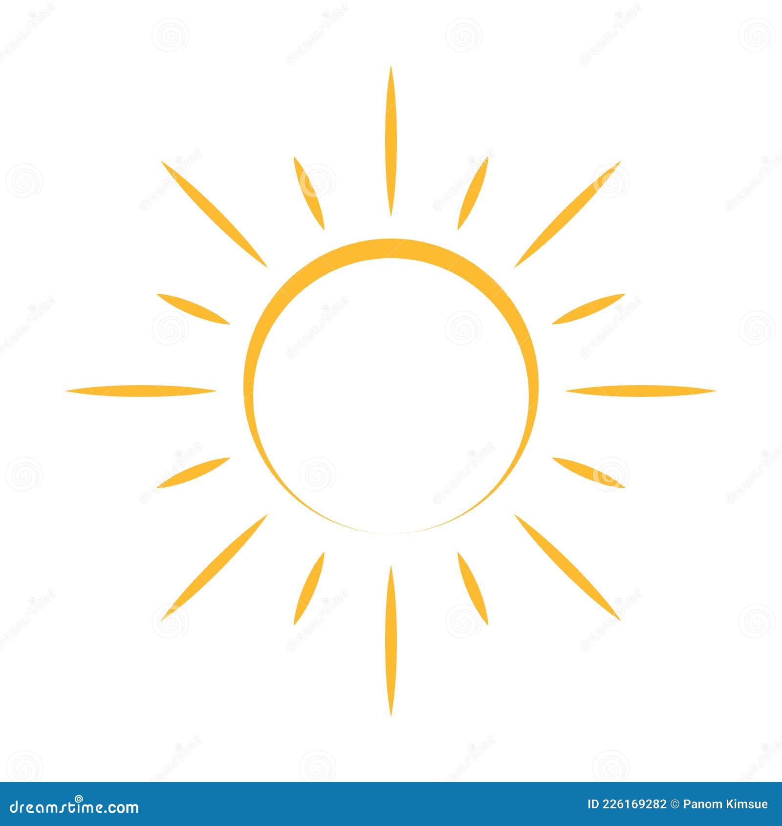 Sun Icon Vector. Summer Pictogram. Sunlight Symbol Stock Vector ...