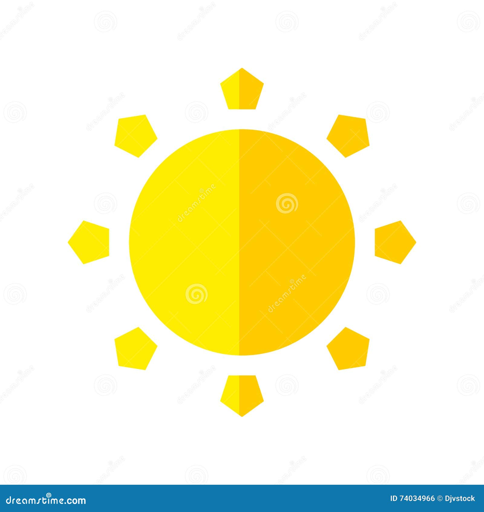 Sun Icon. Weather Design. Vector Graphic Stock Illustration ...