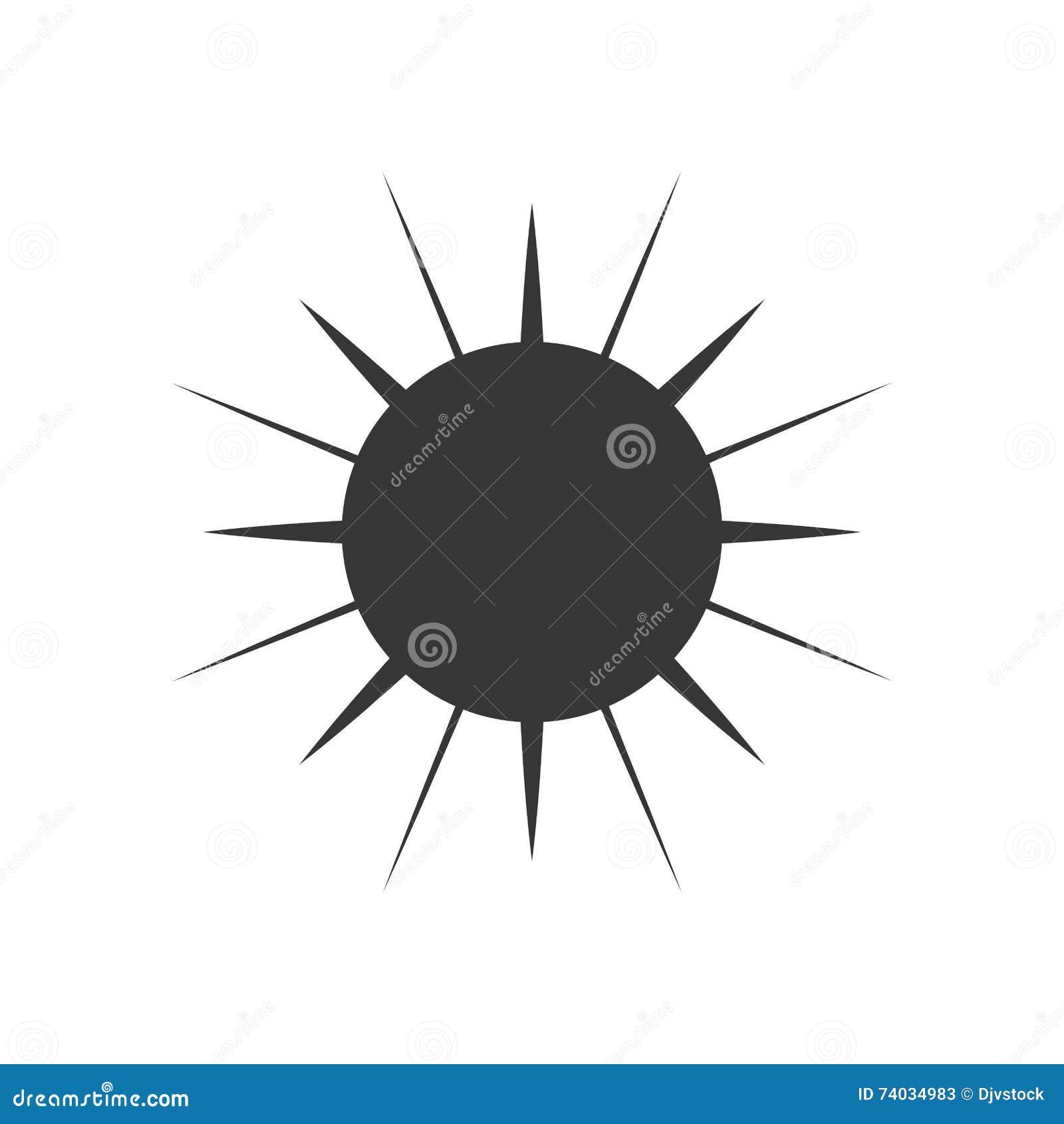Sun Icon. Weather Design. Vector Graphic Stock Illustration ...