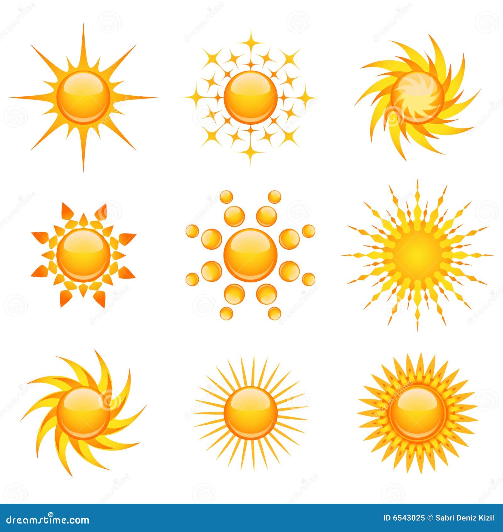 Sun icons stock vector. Illustration of sunrise, graphic - 6543025