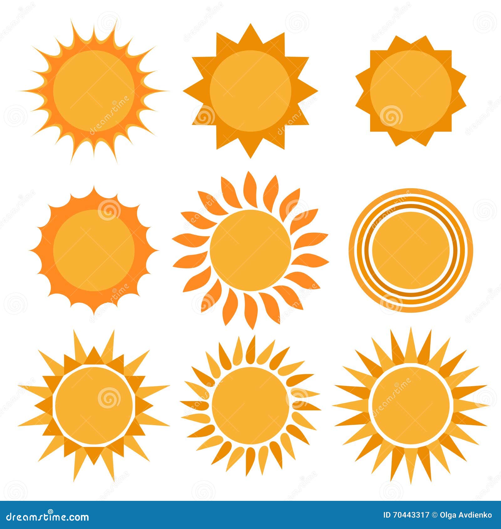 Sun icons collection. stock vector. Illustration of design - 70443317