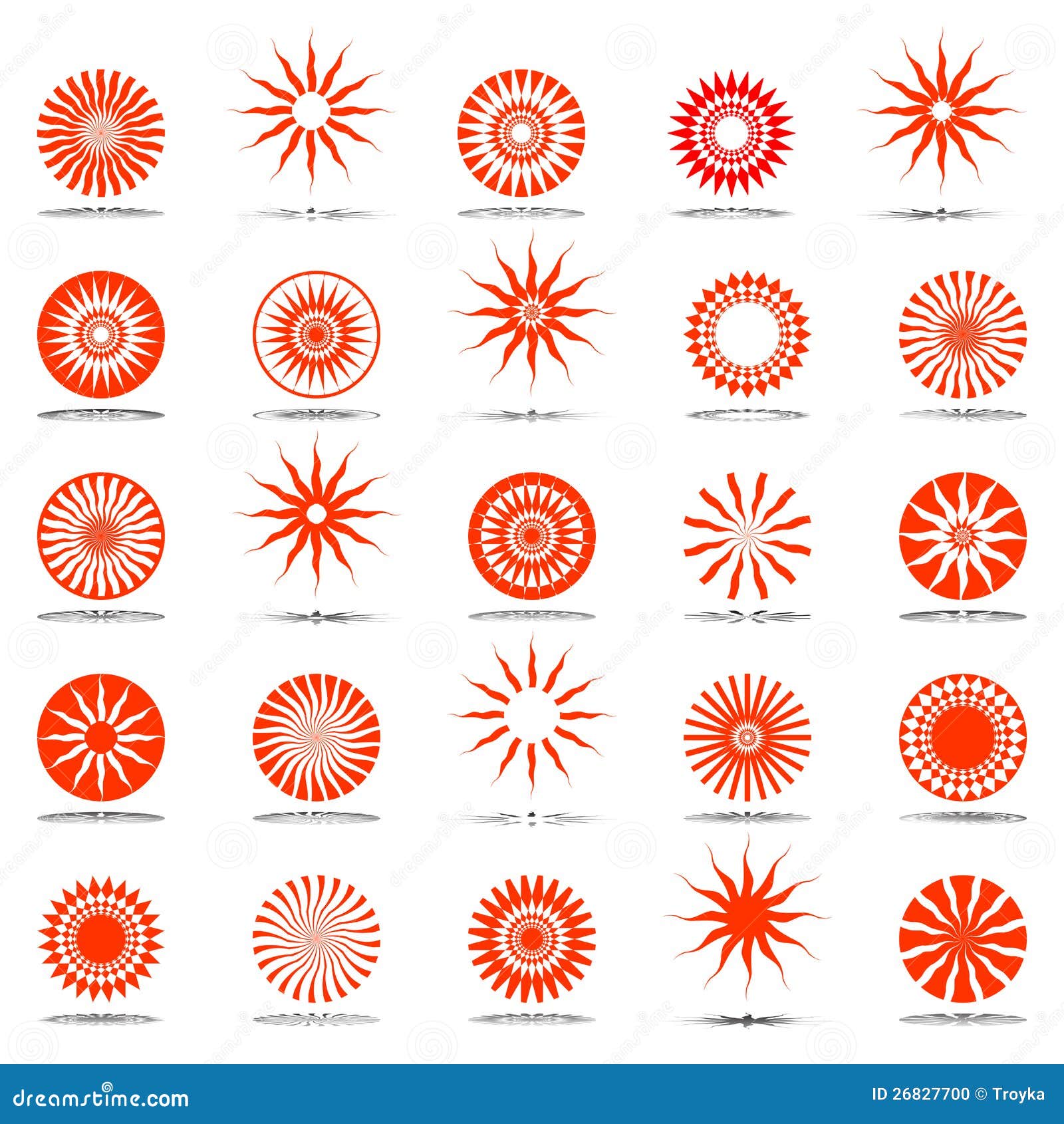 Sun Icons. Design Elements Set Stock Vector - Illustration of geometric, abstract: 26827700