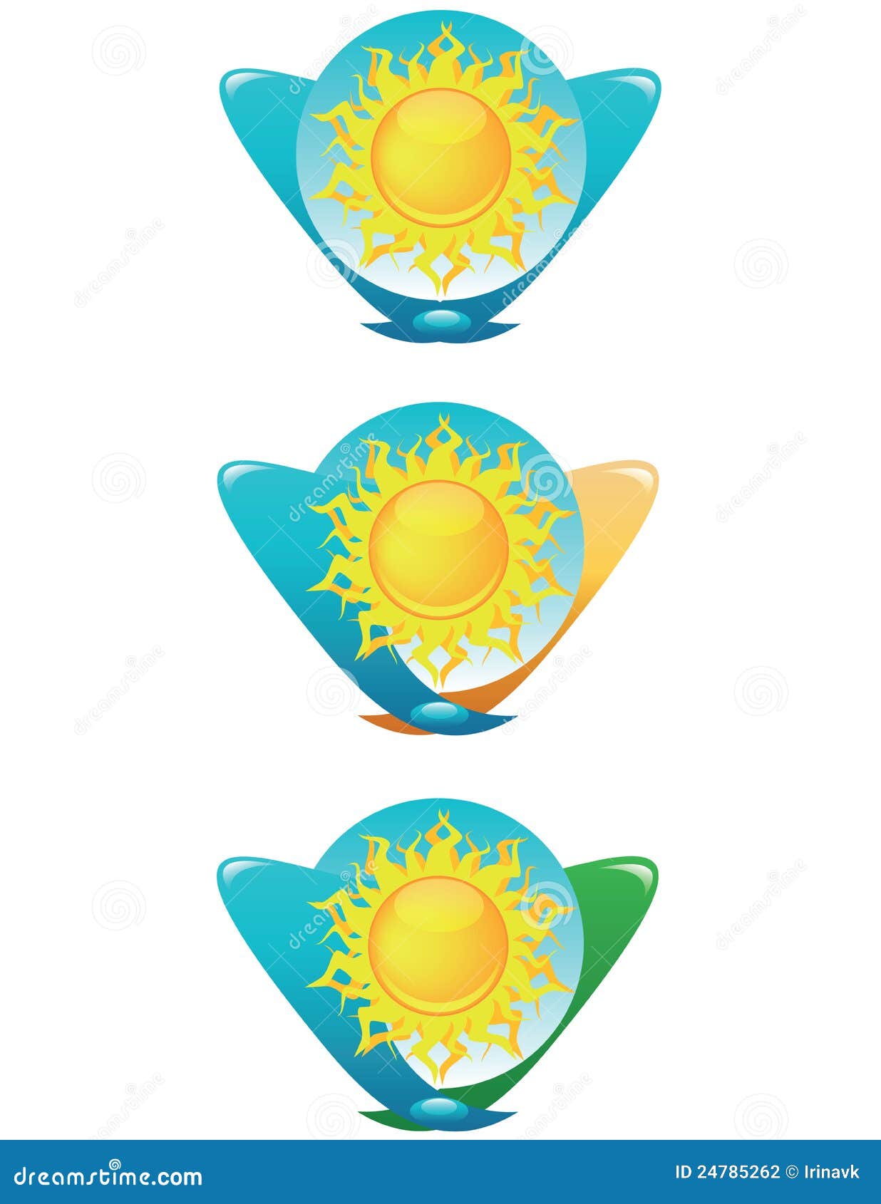 Sun icons set stock vector. Illustration of collection - 24785262