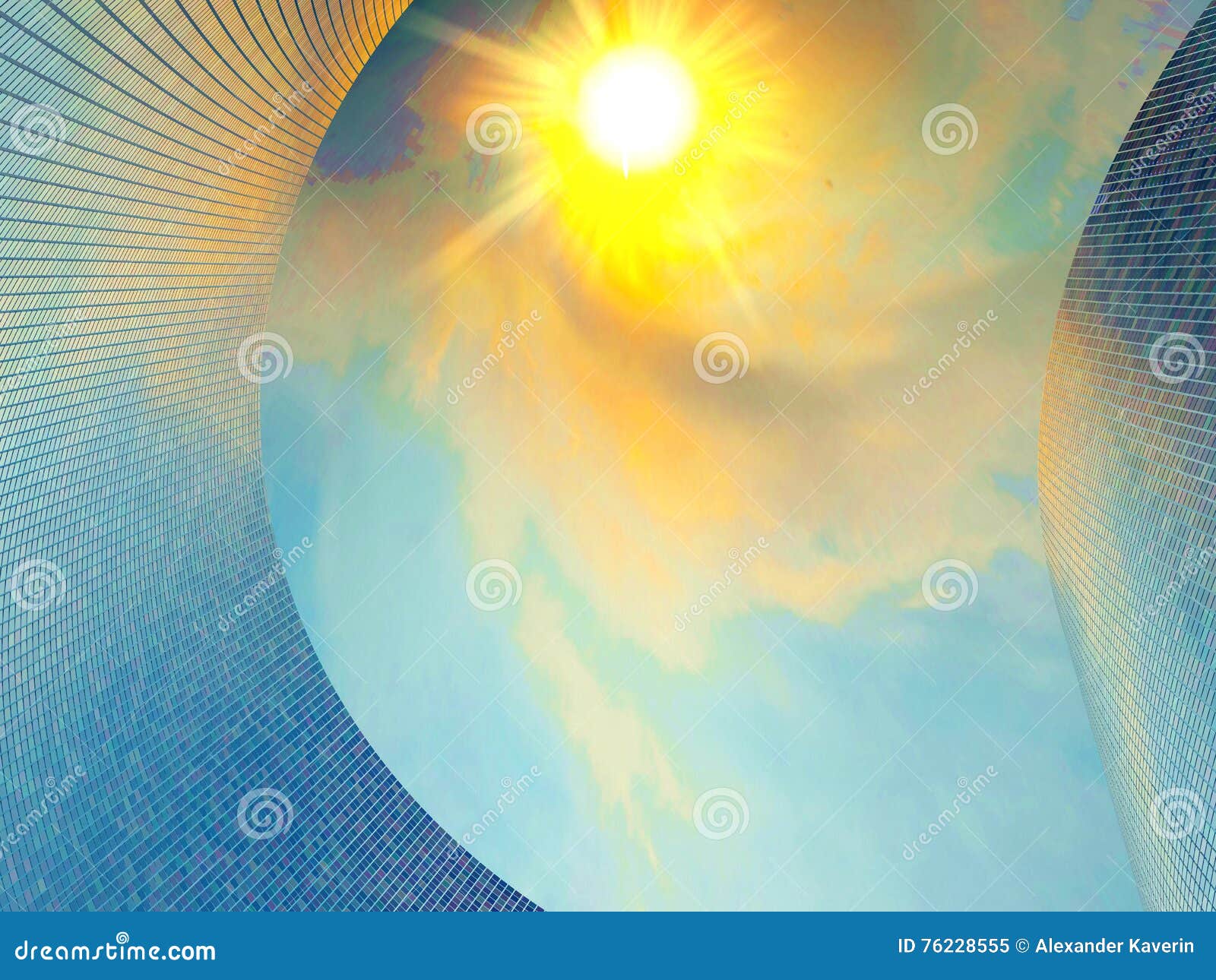 Sun Illuminates A Curved Surface Stock Illustration | CartoonDealer.com ...