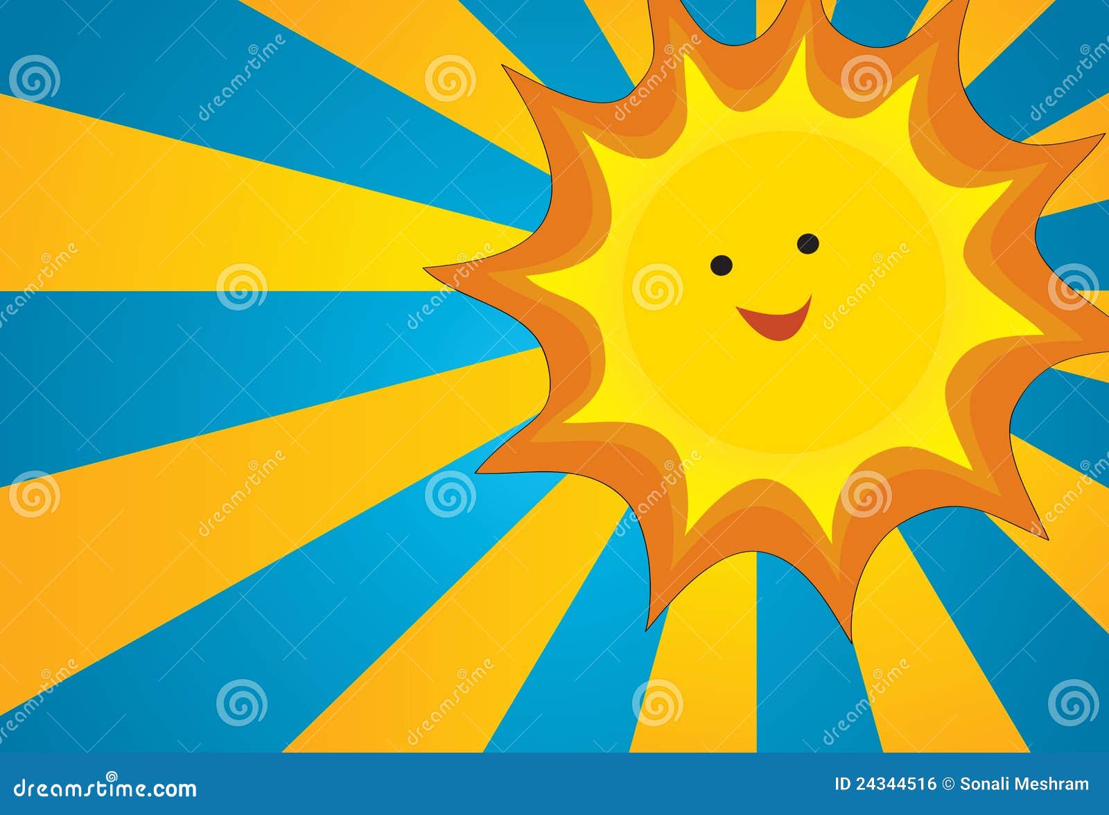 Sun illustration stock illustration. Illustration of cartoon - 24344516