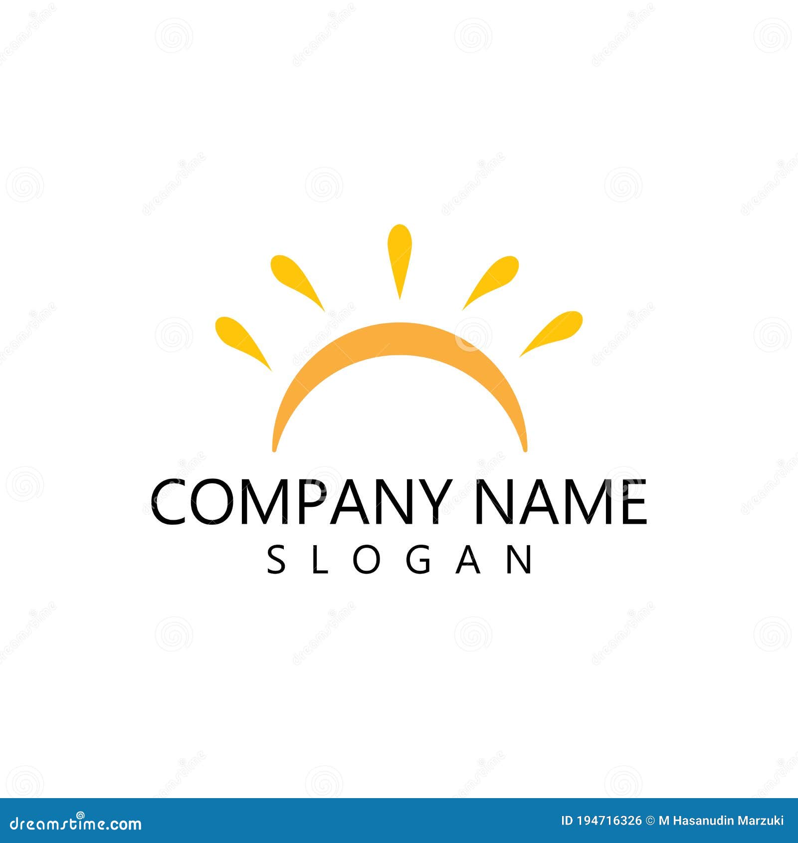 Sun illustration logo stock vector. Illustration of sunrise - 194716326