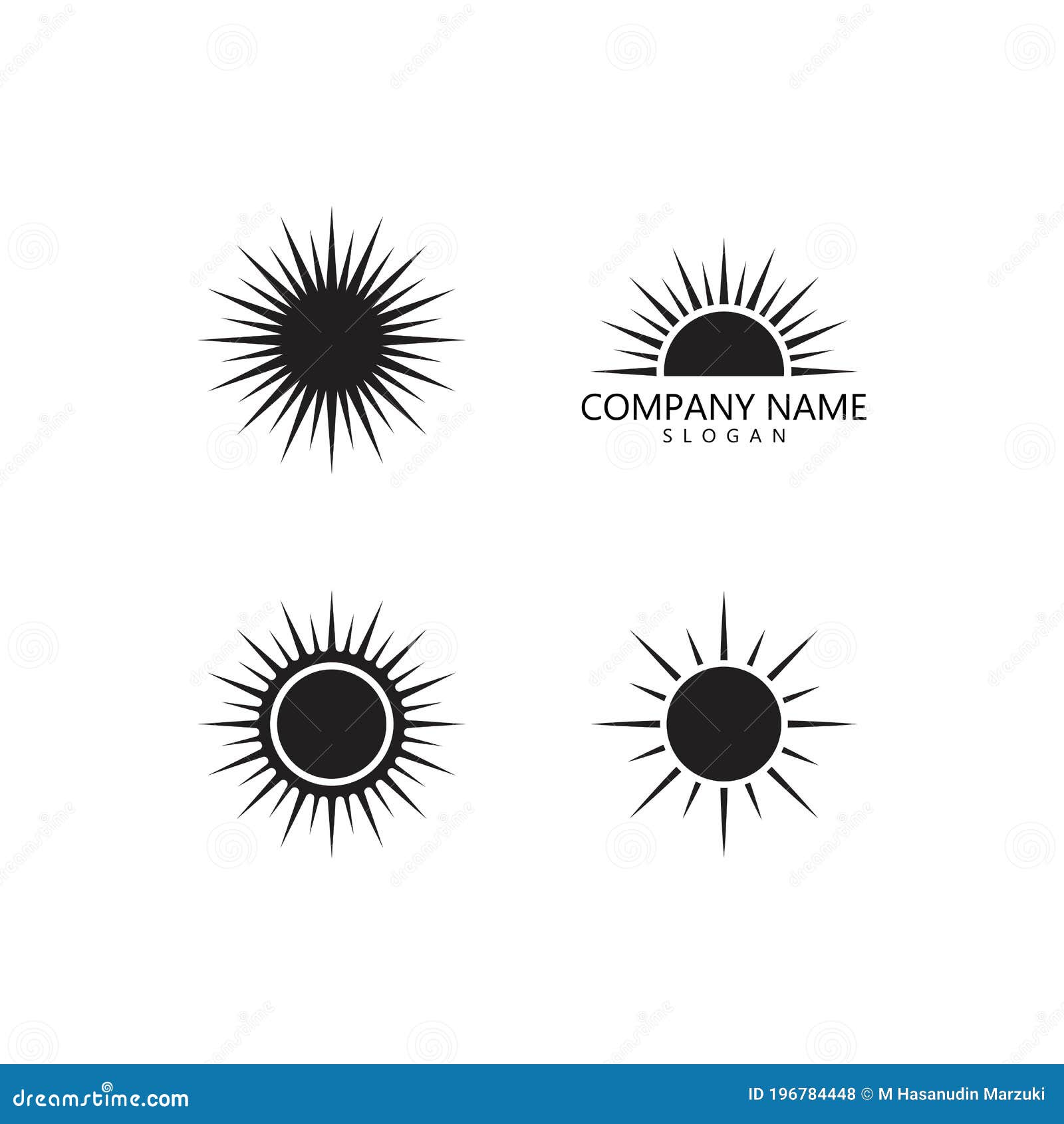 Sun illustration logo stock vector. Illustration of company - 196784448
