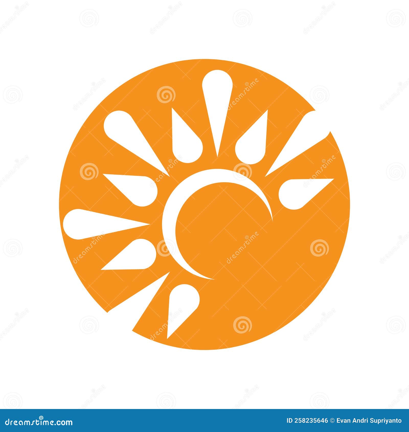 Sun Ilustration Logo Vector Icon Template Stock Vector - Illustration ...