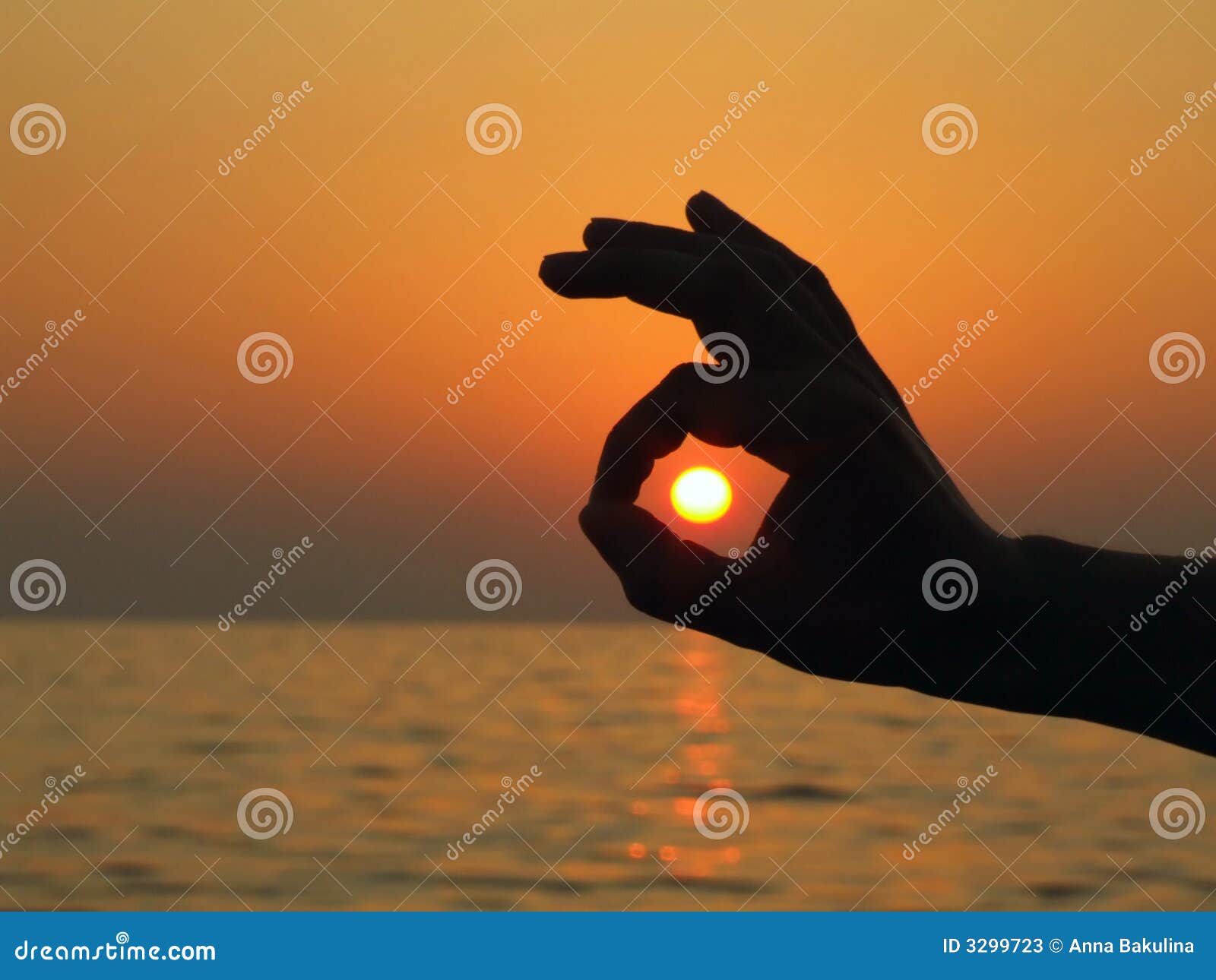 Sun inside ok sign stock image. Image of gesture, harmony - 3299723