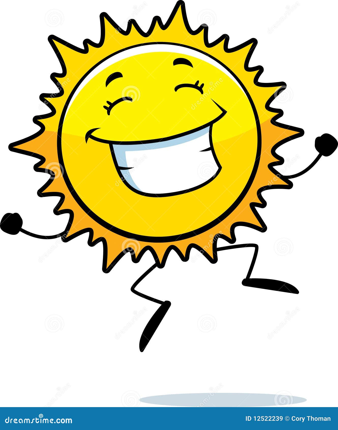 Sun Jumping stock vector. Illustration of light, grin - 12522239