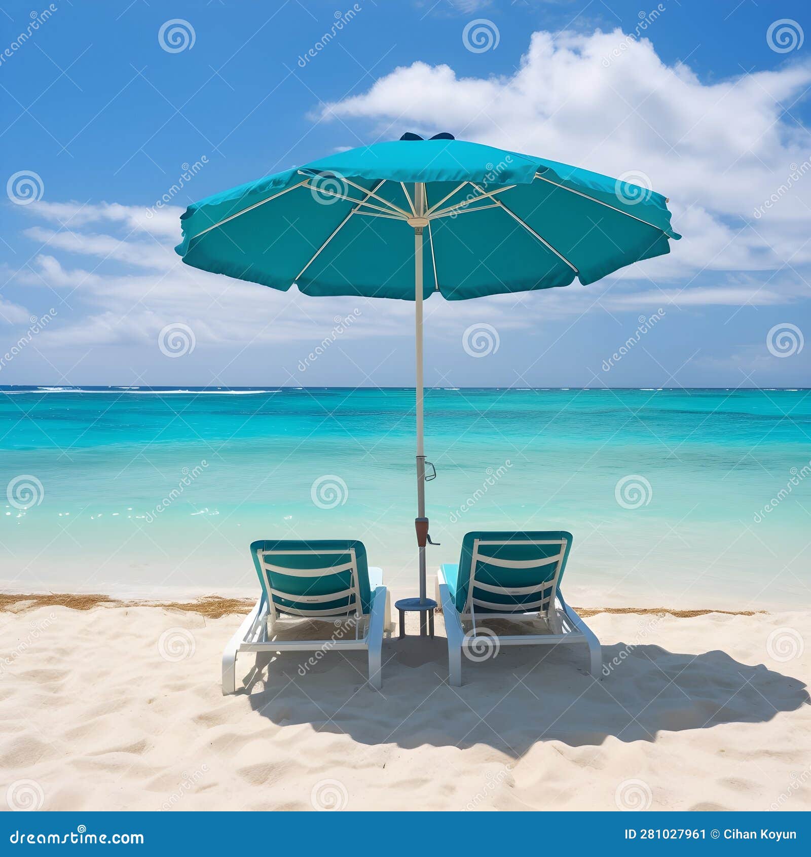 Sun Kissed Serenity Sandy Beach Dreamy Skies And Serene Beachside